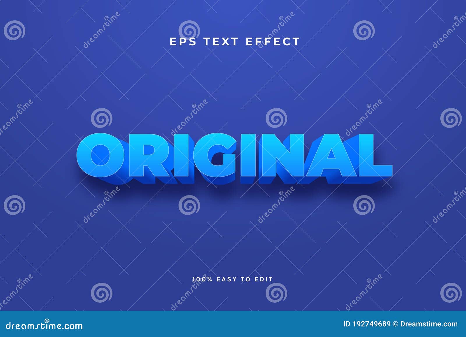 Simple blue text effect stock vector. Illustration of business - 192749689