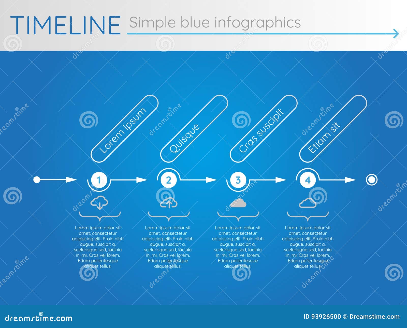 Simple Blue Timeline 25, Infographics Stock Illustration - Illustration ...