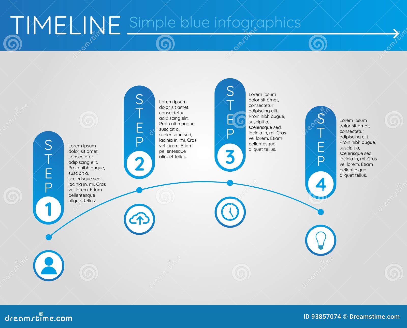 Simple Blue Timeline 10, Infographics Stock Illustration - Illustration ...