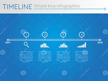 Simple Blue Timeline 26, Infographics Vector Stock Vector ...