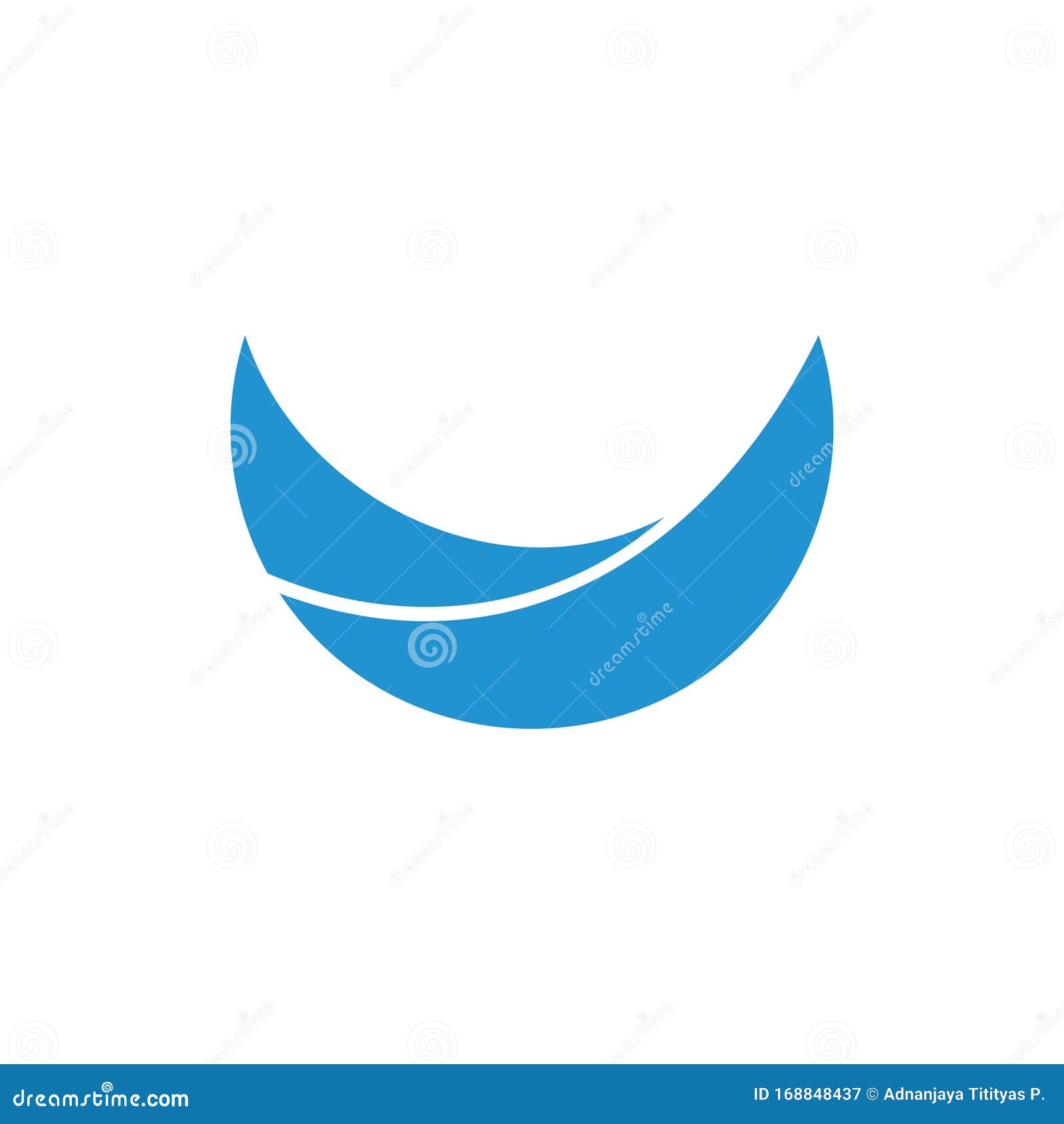 Simple Blue Wave Geometric Logo Vector Stock Vector - Illustration of ...