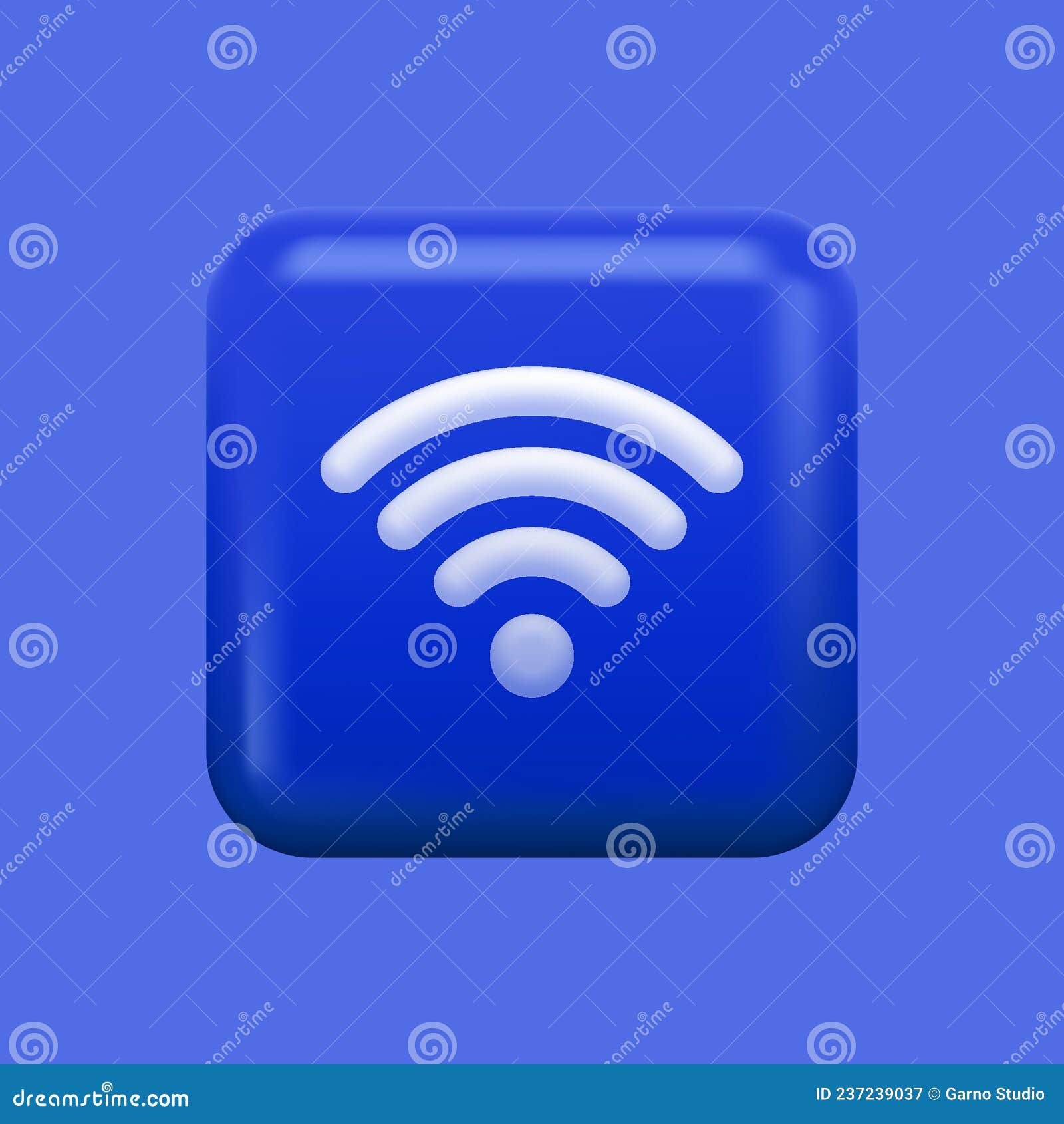 Simple Blue WiFi Icon. 3D Internet Access Element Stock Vector ...