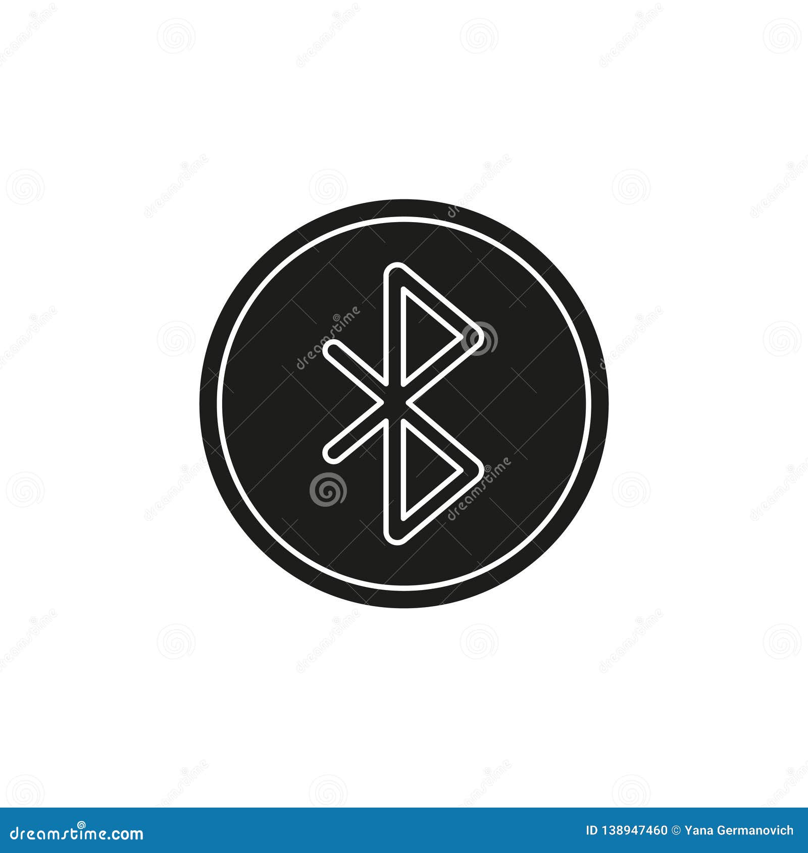 Simple Bluetooth Vector Icon Editorial Image - Illustration of ...