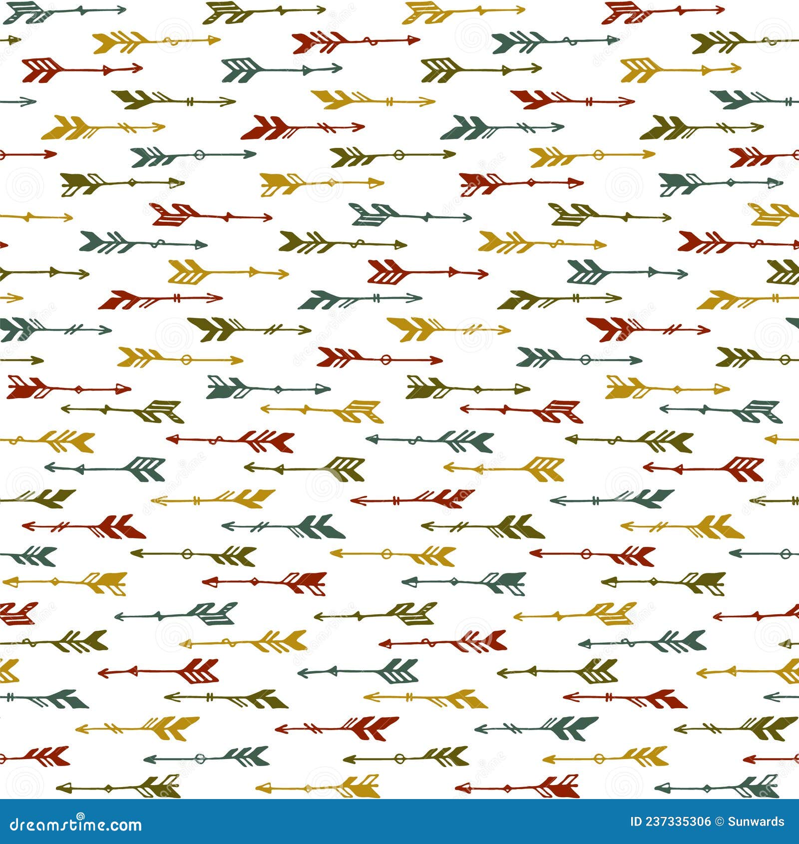 Simple Boho Arrows Graphic Seamless Pattern. Ethnic Rustic Design ...