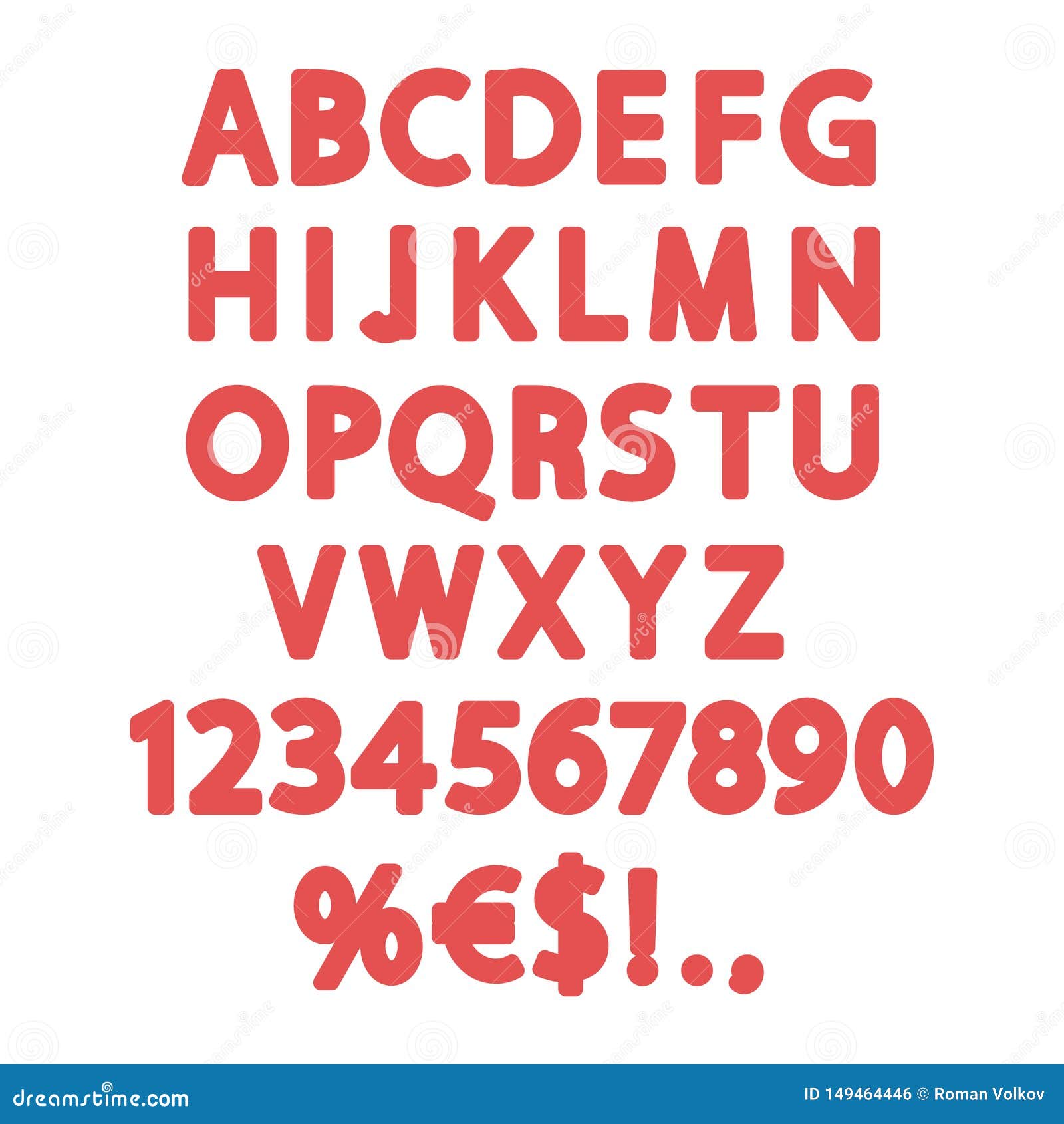 Simple Bold Vector Alphabet Stock Vector - Illustration of graphic ...