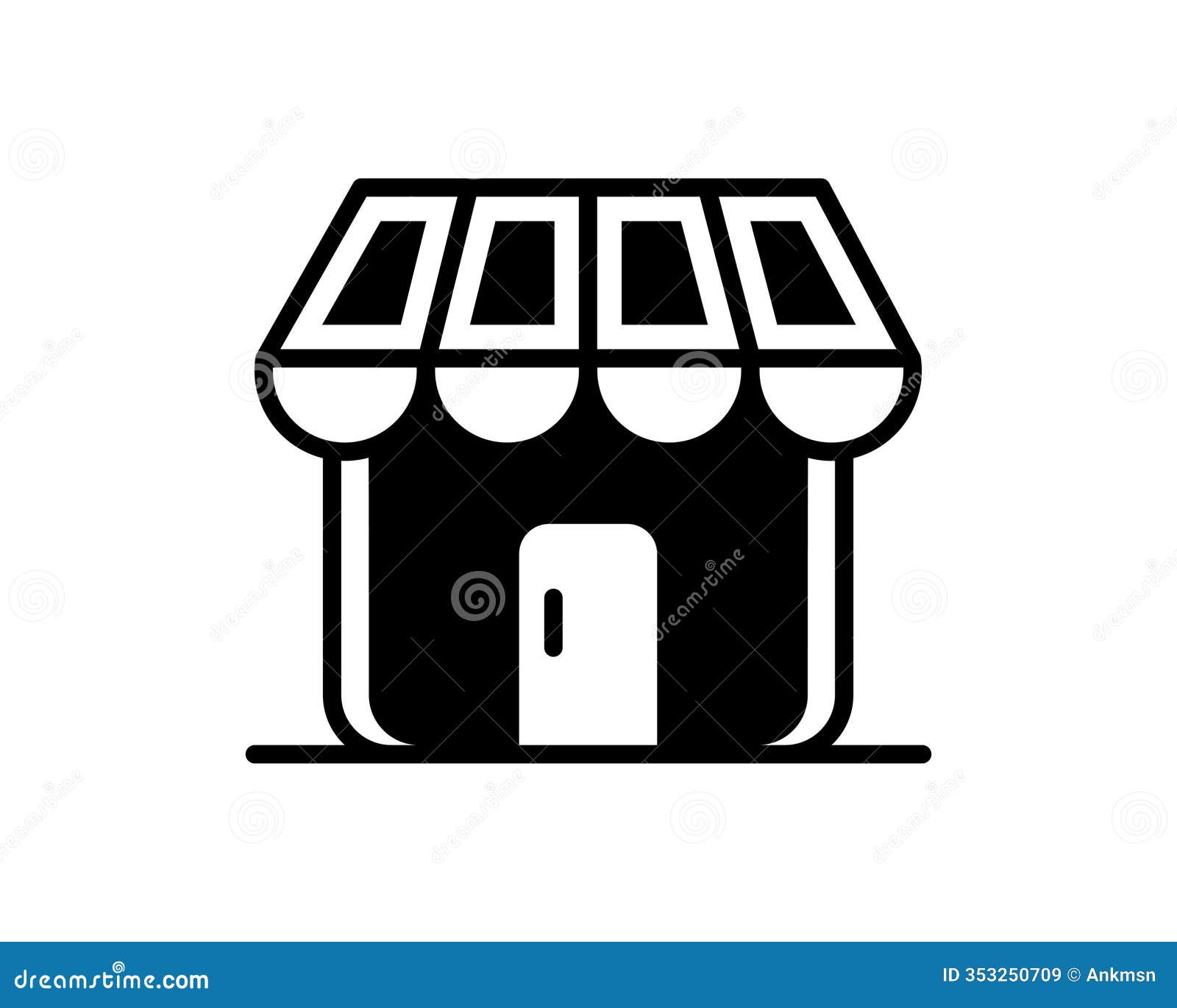 Simple, Bold Black and White Storefront Icon. Ideal for Website Design ...