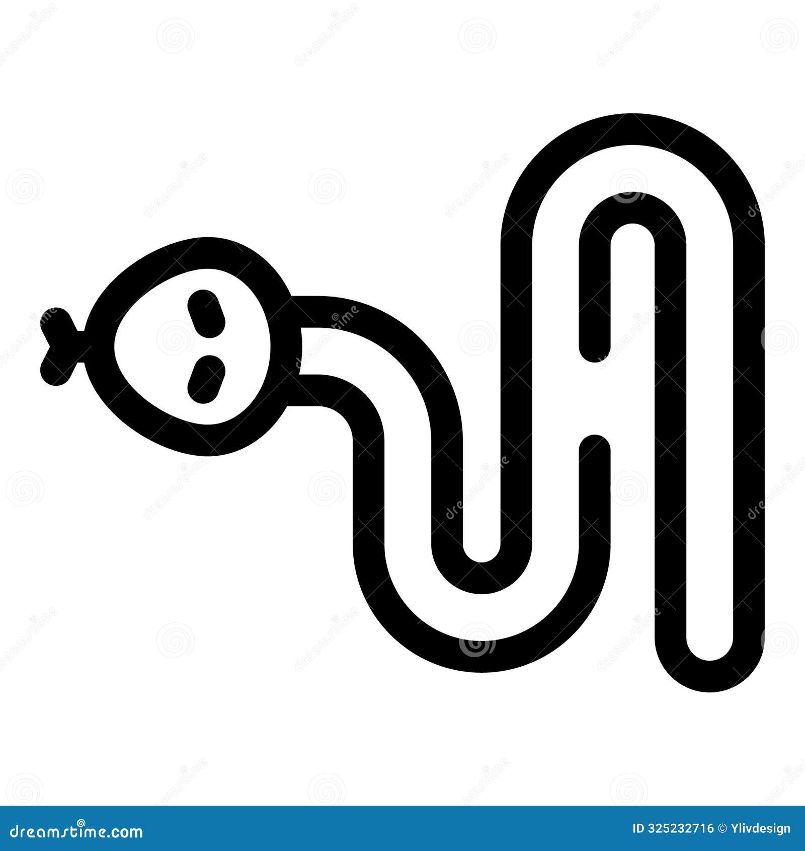 Plumbing System Icon with Snake Clogging Drain Pipe Stock Vector ...