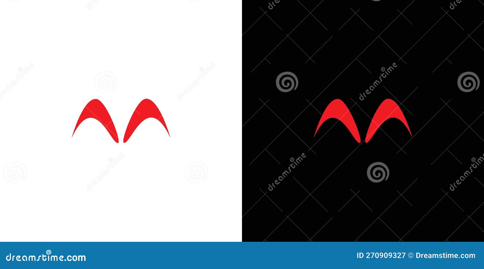 Simple and Bold M Letter Initials Logo Design Stock Vector ...