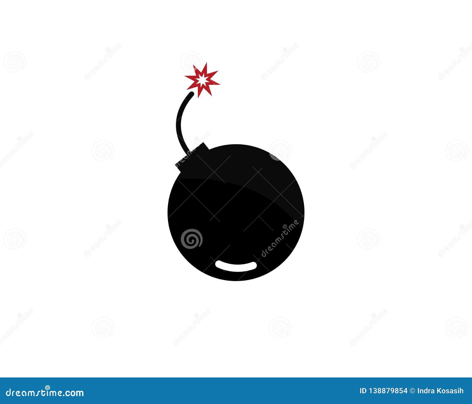 Simple Bomb Logo Vector Icon Illustration Stock Vector - Illustration ...