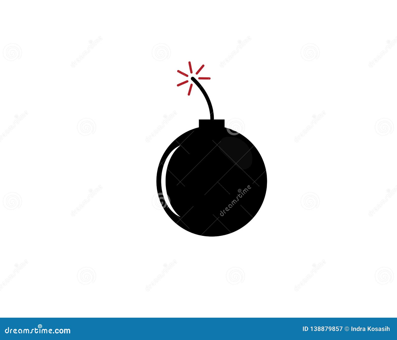 Simple Bomb Logo Vector Icon Illustration Stock Vector - Illustration ...