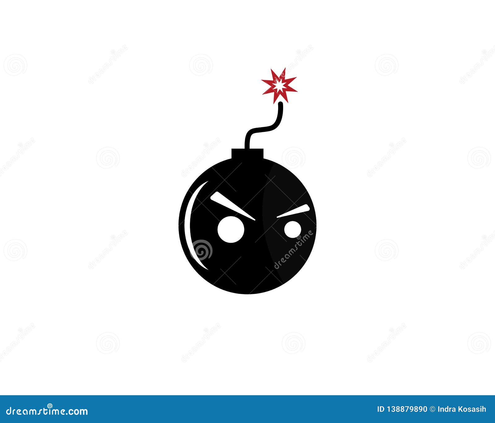 Simple Bomb Logo Vector Icon Illustration Stock Vector - Illustration ...