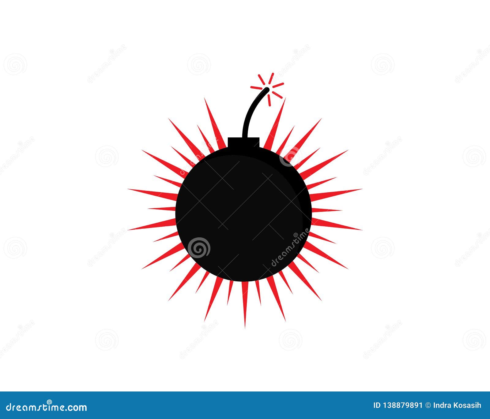 Simple Bomb Logo Vector Icon Illustration Stock Vector - Illustration ...