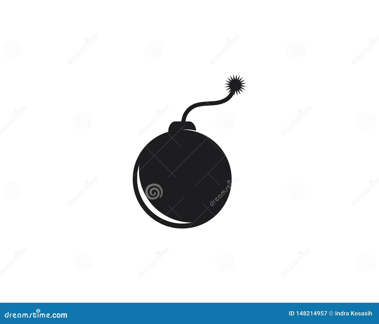Simple Bomb Logo Vector Icon Illustration Stock Vector - Illustration ...