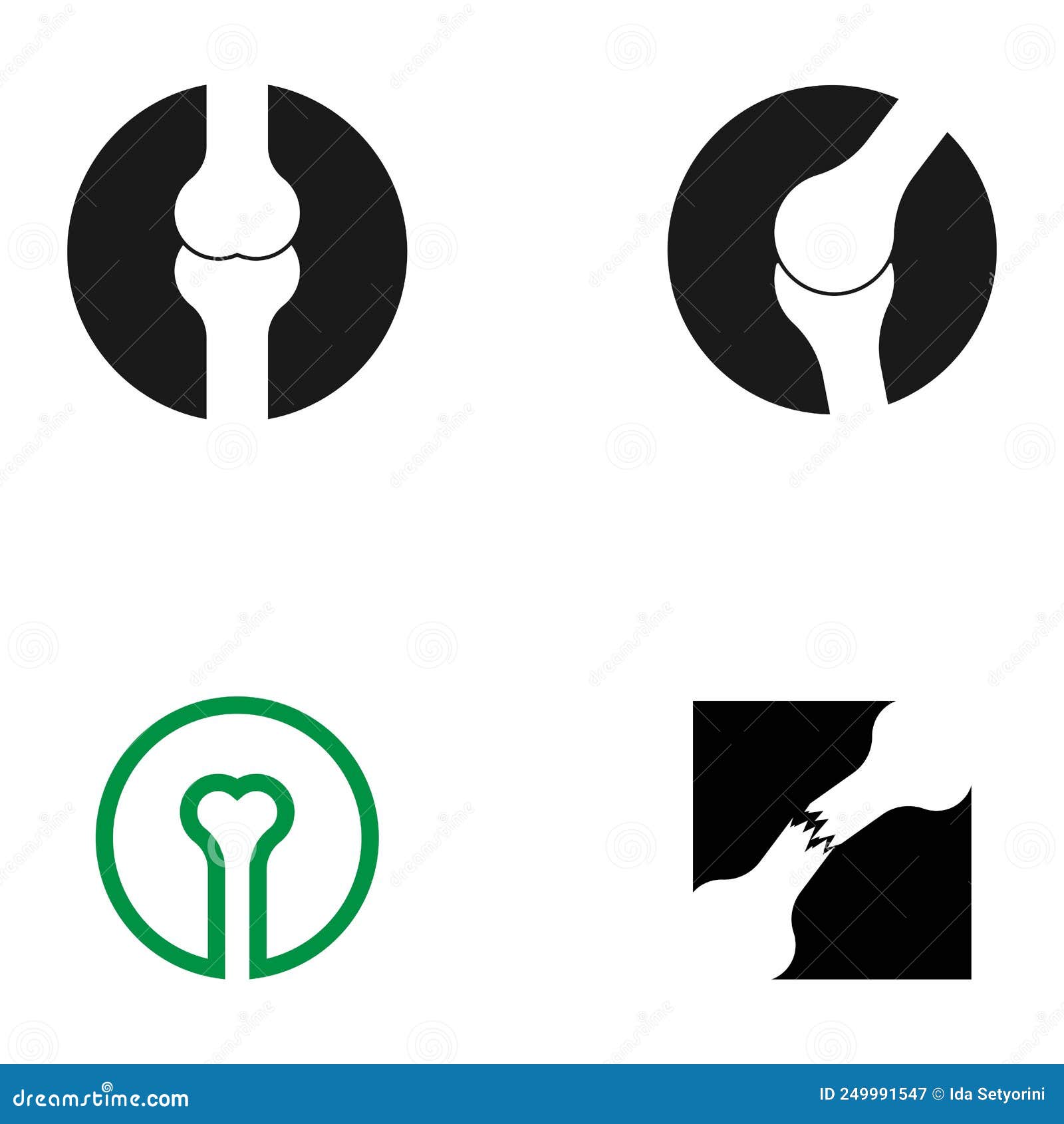 Simple Bone Logo Vector Template Stock Illustration - Illustration of ...