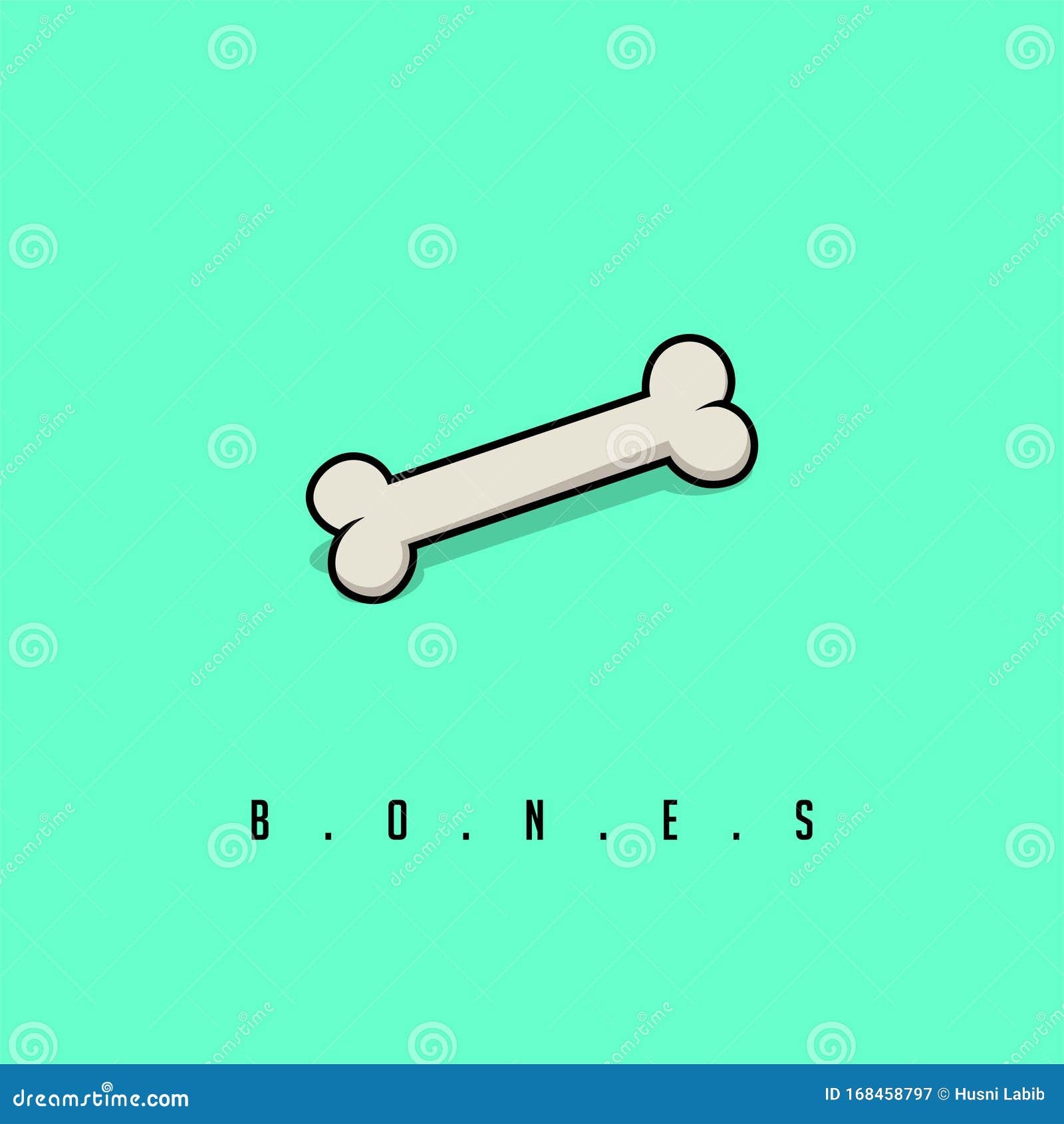 Simple Bones Vector Illustration Stock Vector - Illustration of playing ...