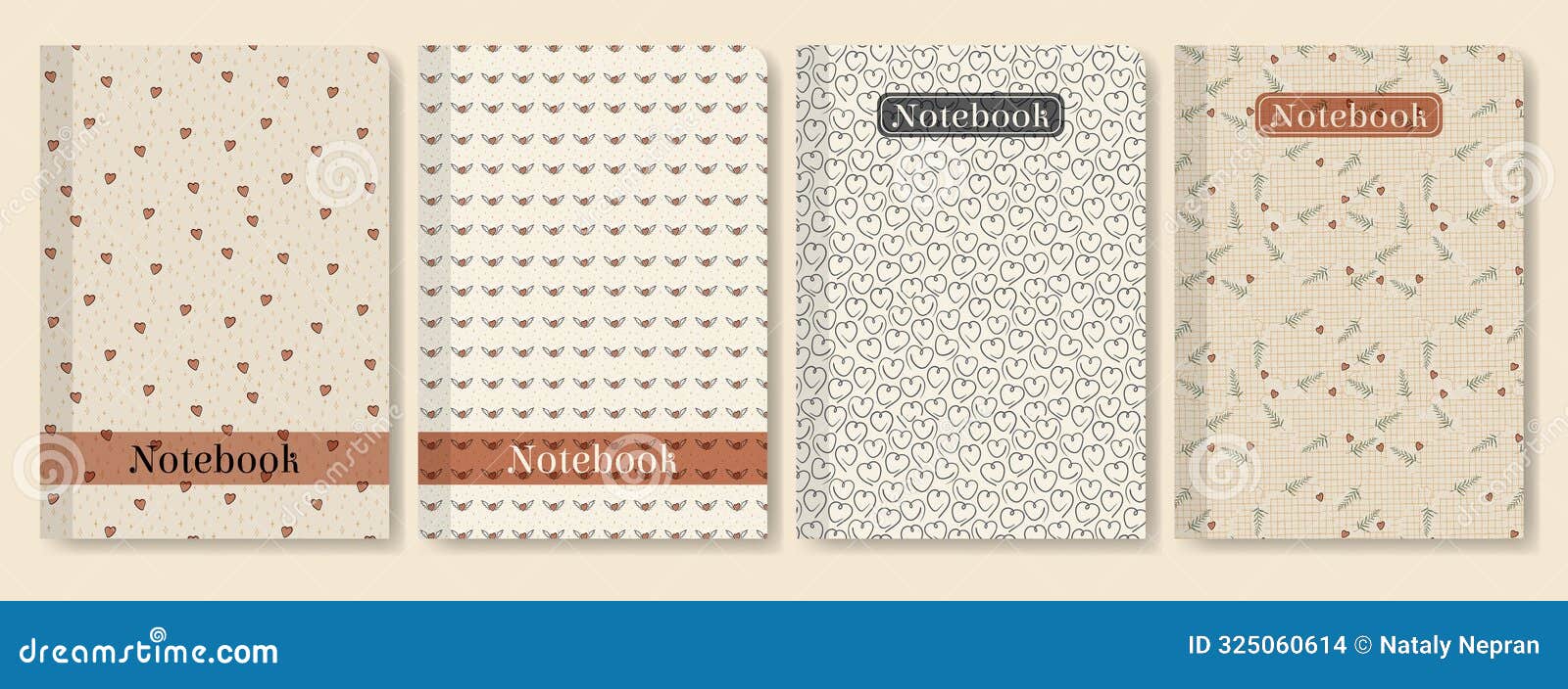 Simple Book Cover Design in Neutral Color. Notebook Cover Page Design ...