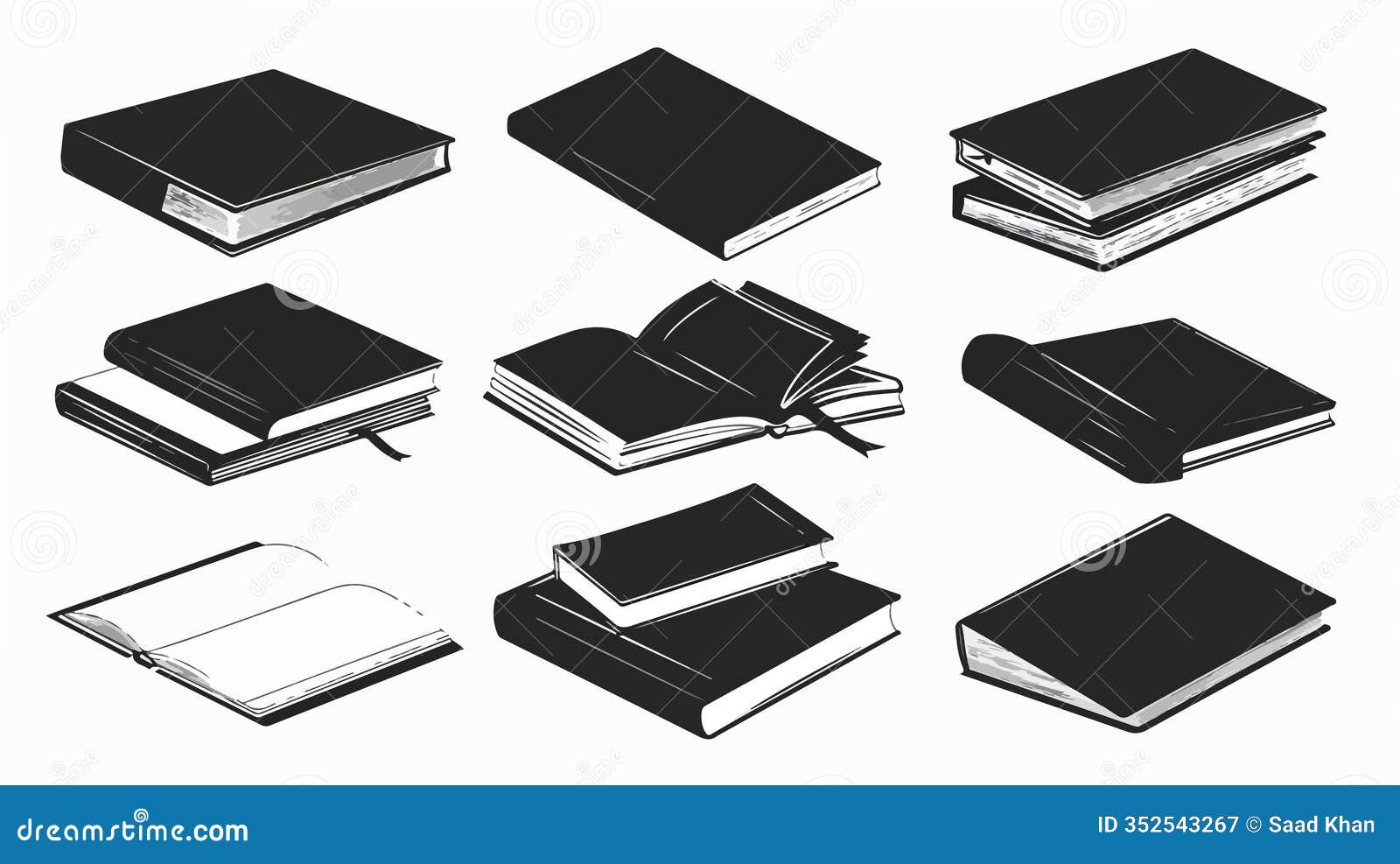 Simple Book Icon Set Vector Symbol for Graphic Design Projects Stock ...