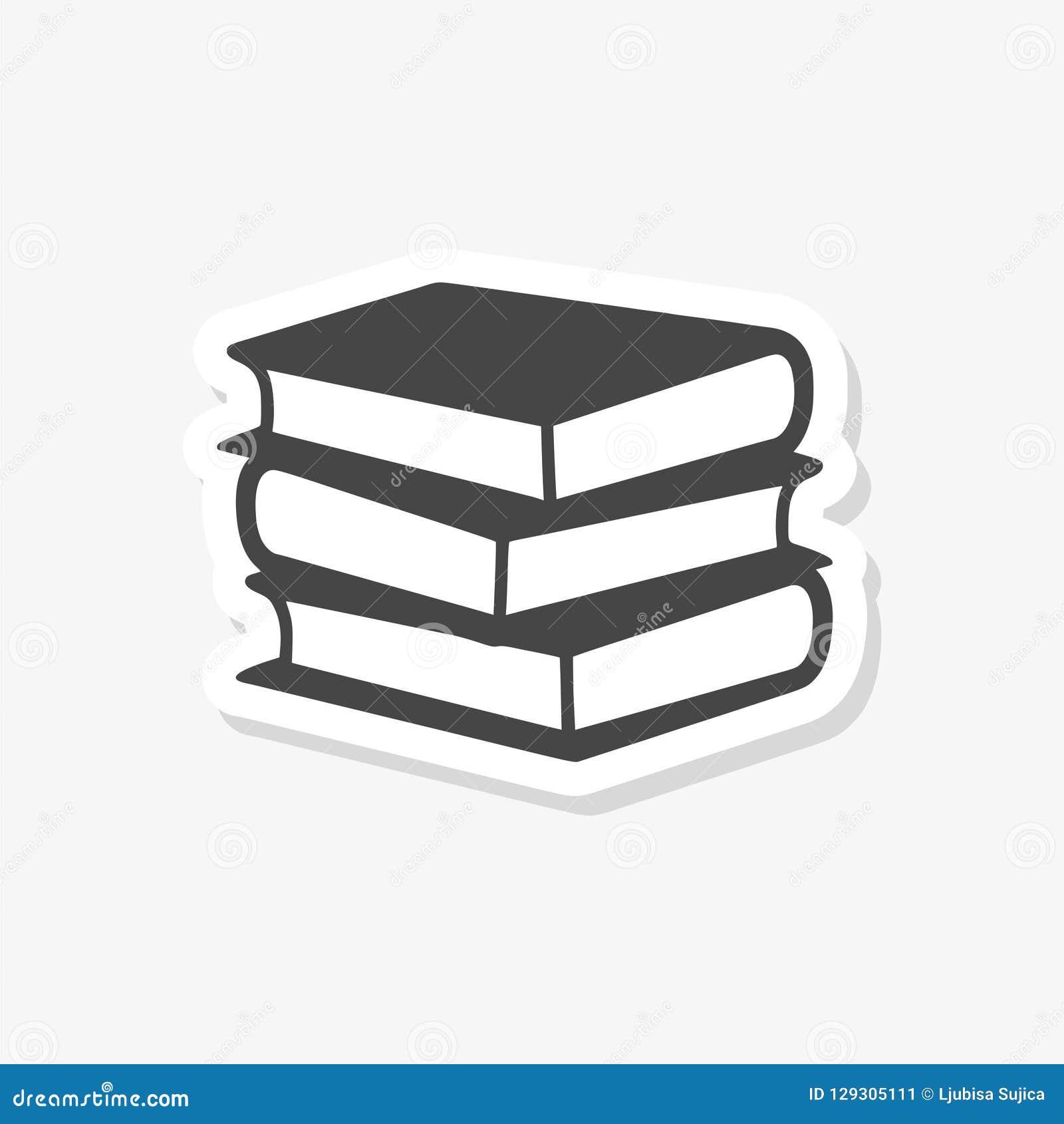 Simple Book Logo Outline Icon Design Template Vector | CartoonDealer ...