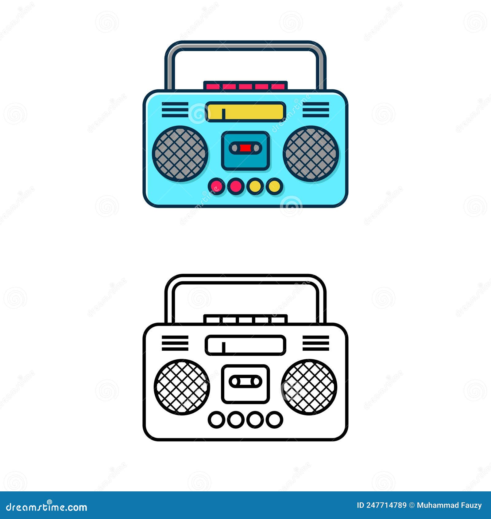 Boombox. Vector Illustration In Cartoon Style On A White Background ...