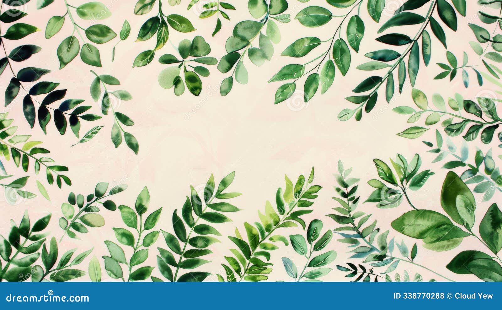 Simple Botanical Layout Featuring Greenery in Pattern Stock ...