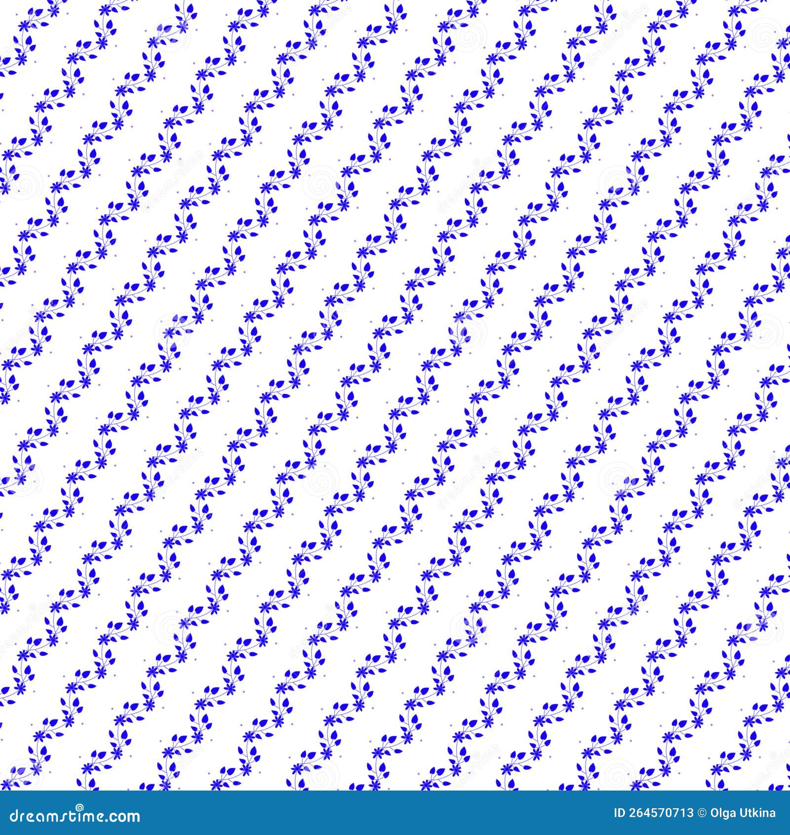 Simple Botanical Pattern of Blooming Spring Flower Branches Diagonal ...