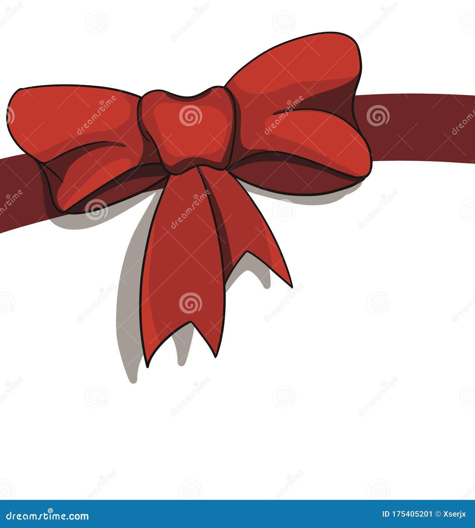 Simple Bow in Cartoon Style Stock Vector - Illustration of sale, ribbon ...