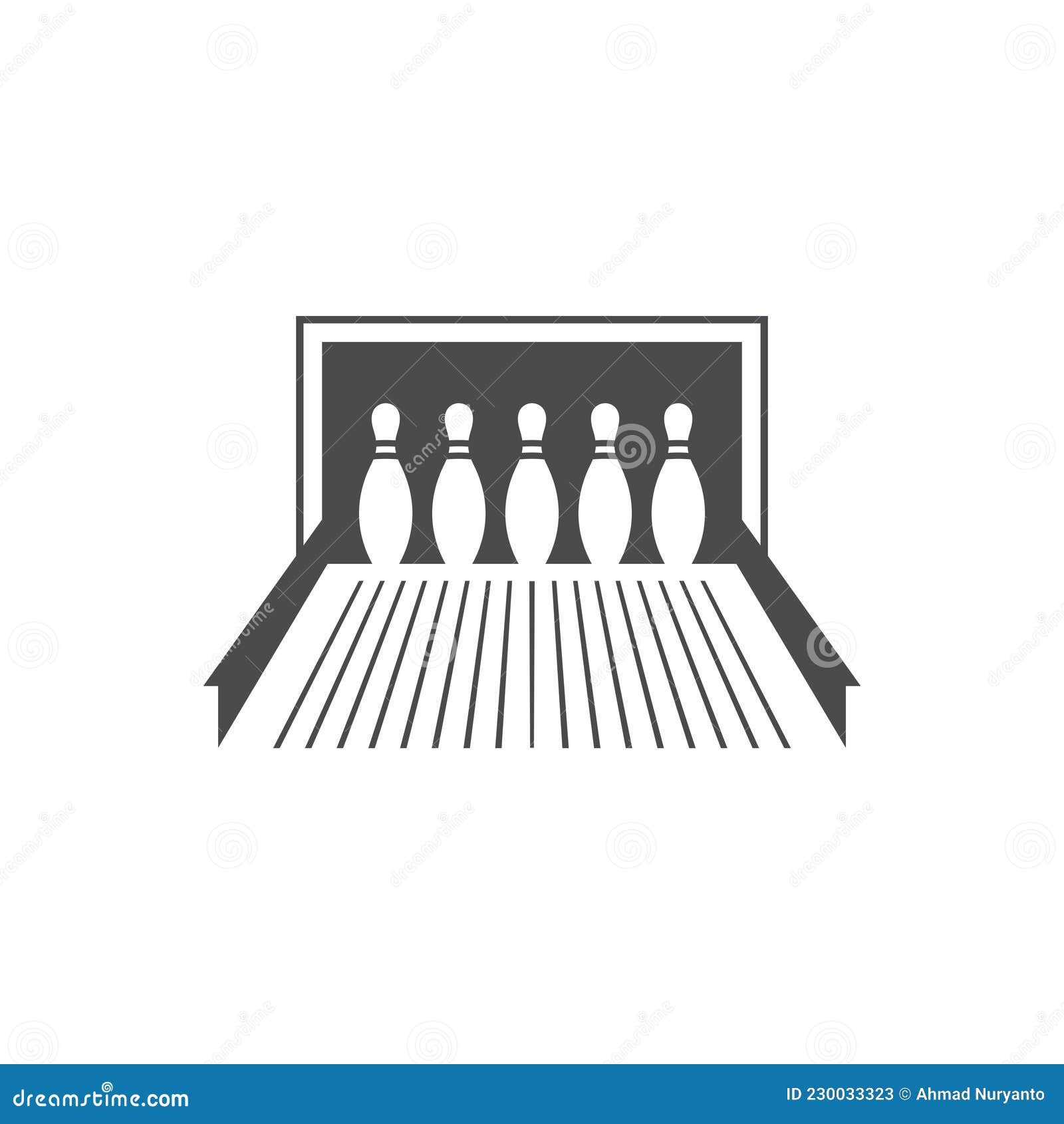 Minimalist Bowling Game Icon Stock Vector - Illustration of ...