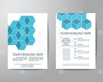 Simple Box Brochure Flyer Design Layout Template in A4 Size, Vector ...