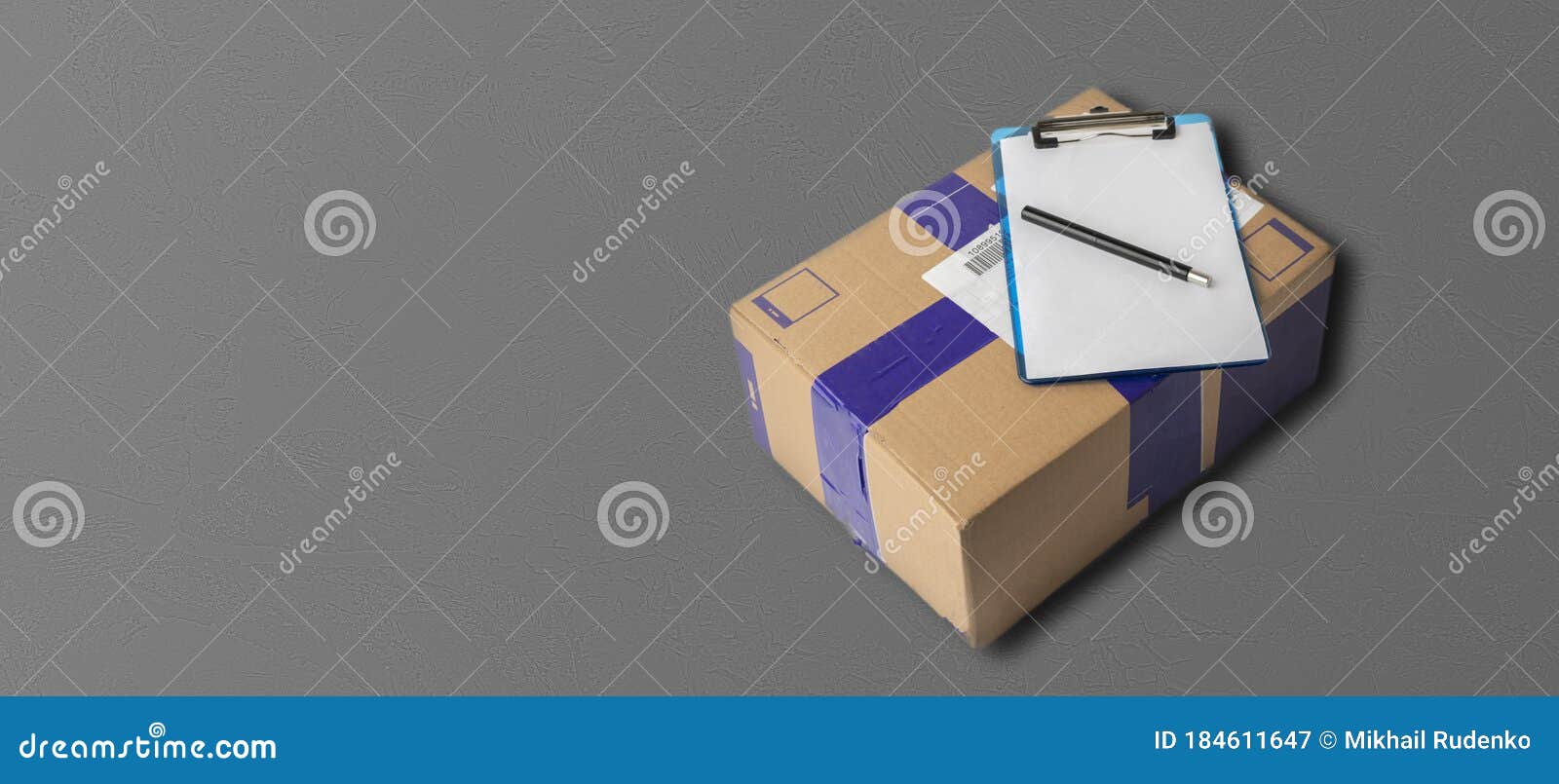 Simple Box Delivery on Color Surface Table, Sending Mail with Things ...