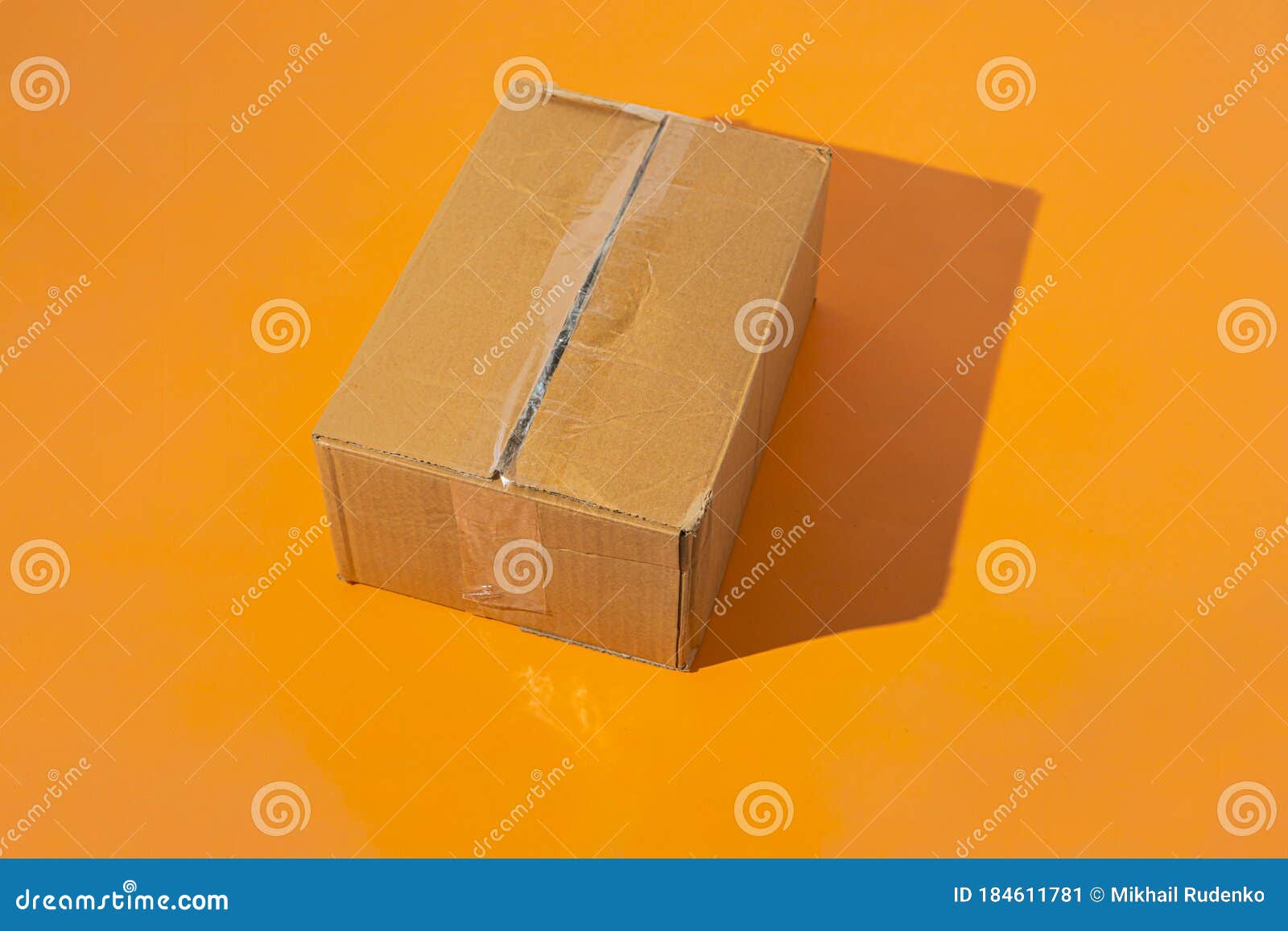 Simple Box Delivery On Color Surface Table, Sending Mail With Things ...