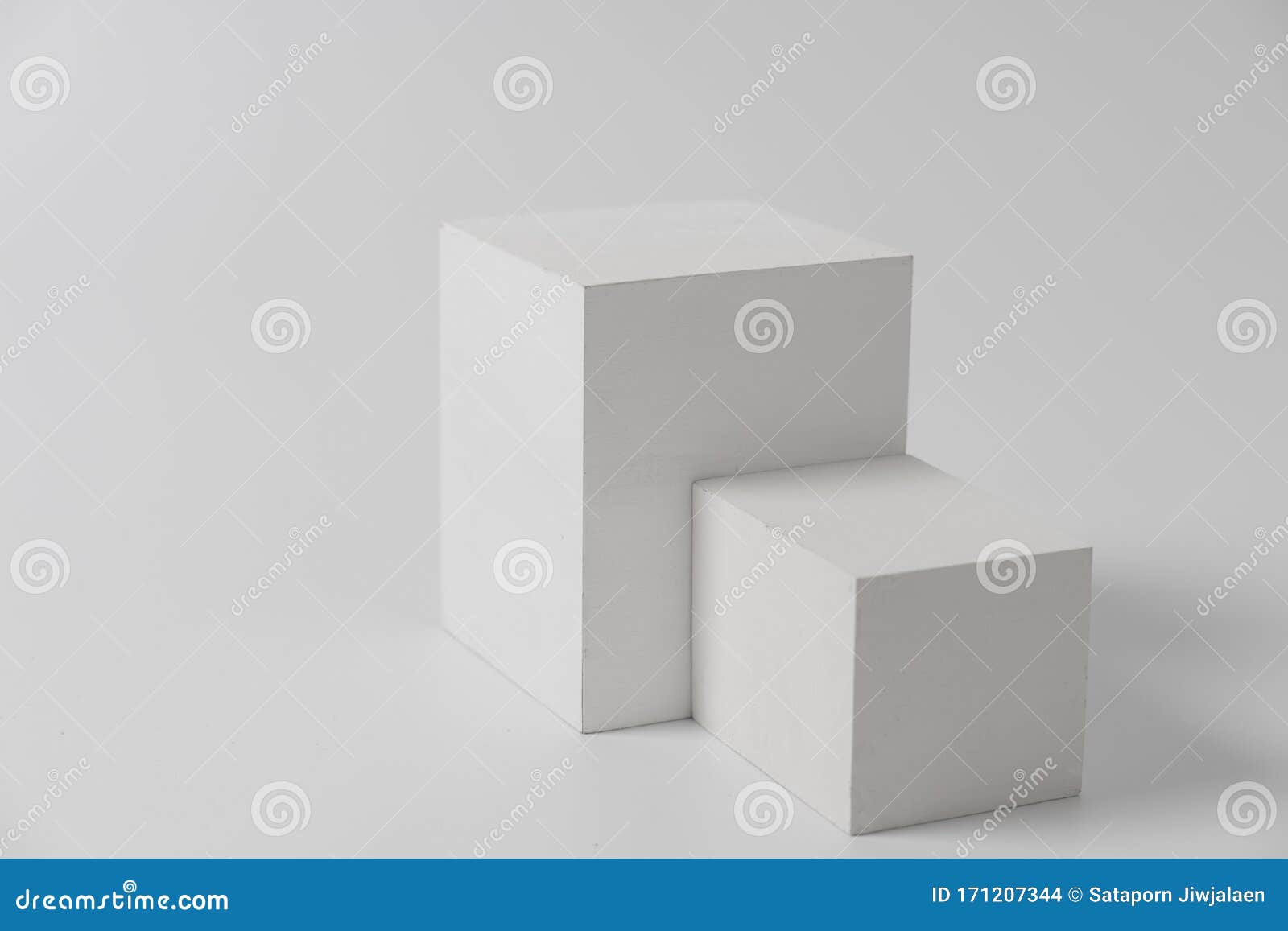 Simple Box Display Mockup Customizing Stock Photo - Image of rendering ...