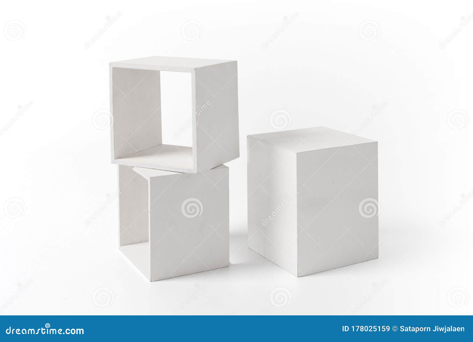 Simple Box Display Mockup Customizing Stock Image - Image of blank ...