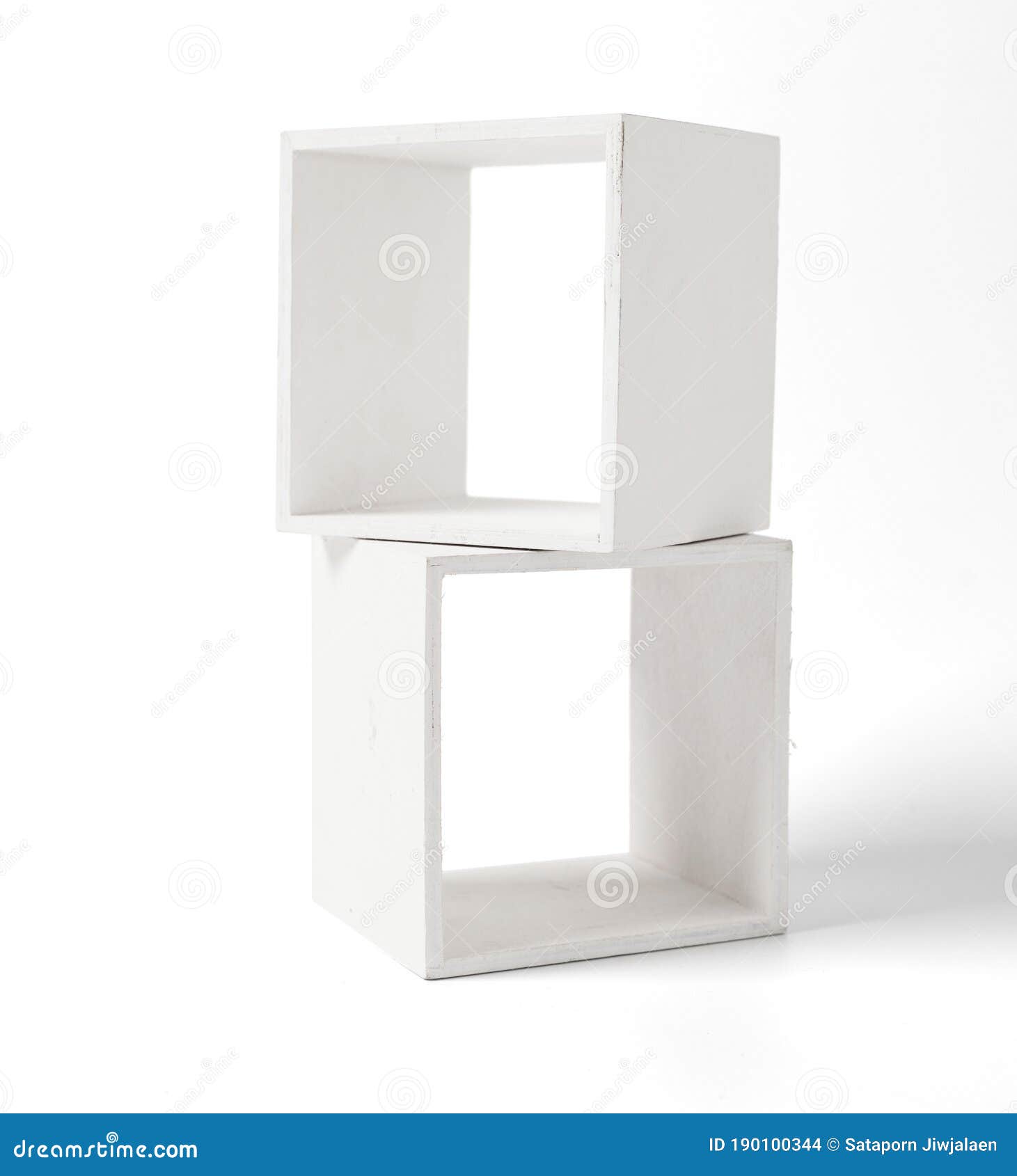 Simple Box Display Mockup Customizing Stock Photo - Image of shelf ...