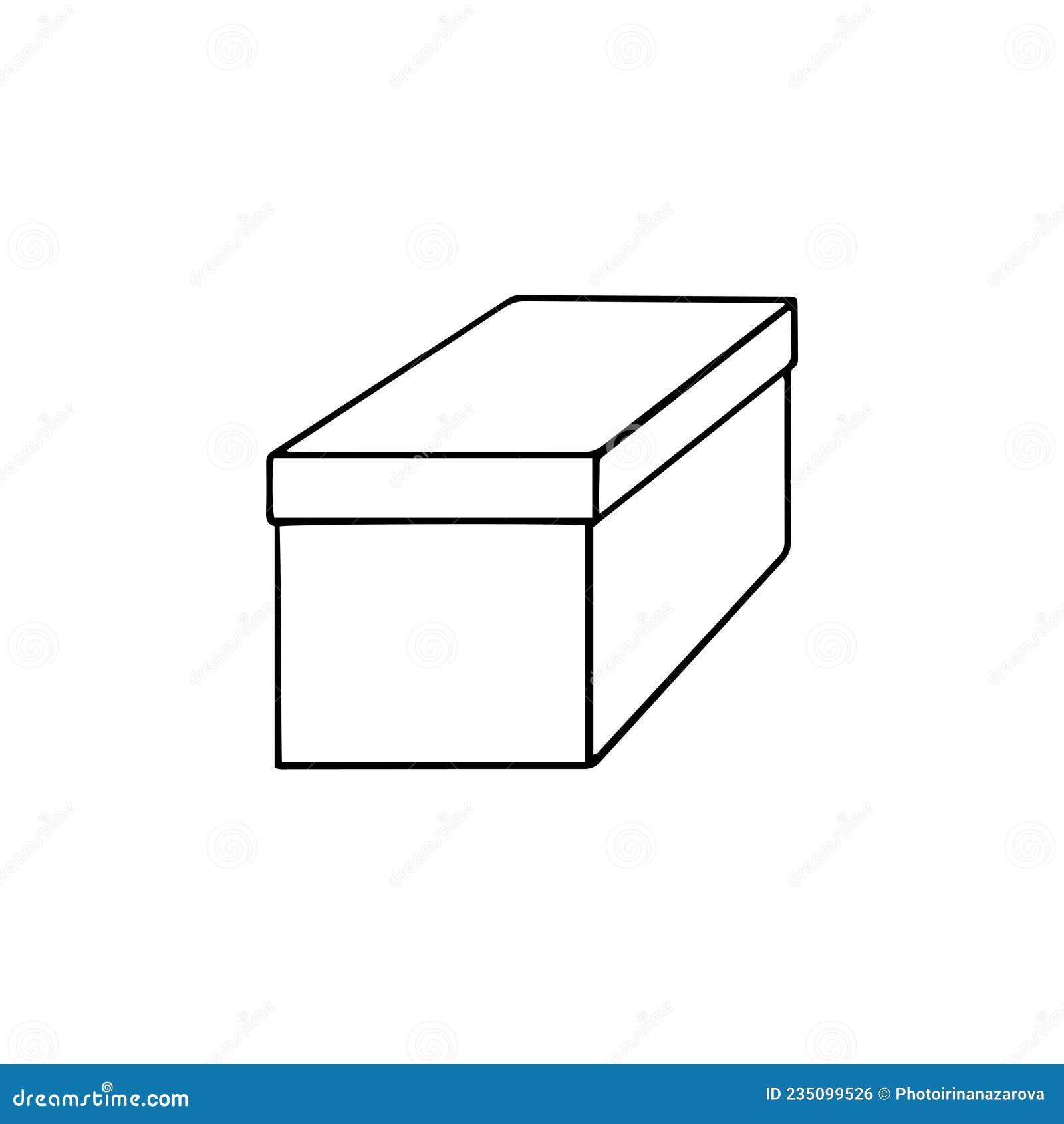Simple Box Element for Decorative Design. Stock Vector - Illustration ...