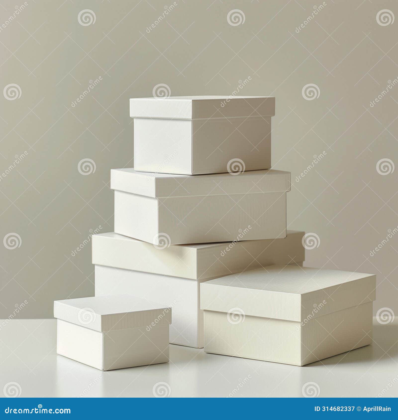 Simple Boxes on a Neutral Background. Shopping, Sales Stock Image ...