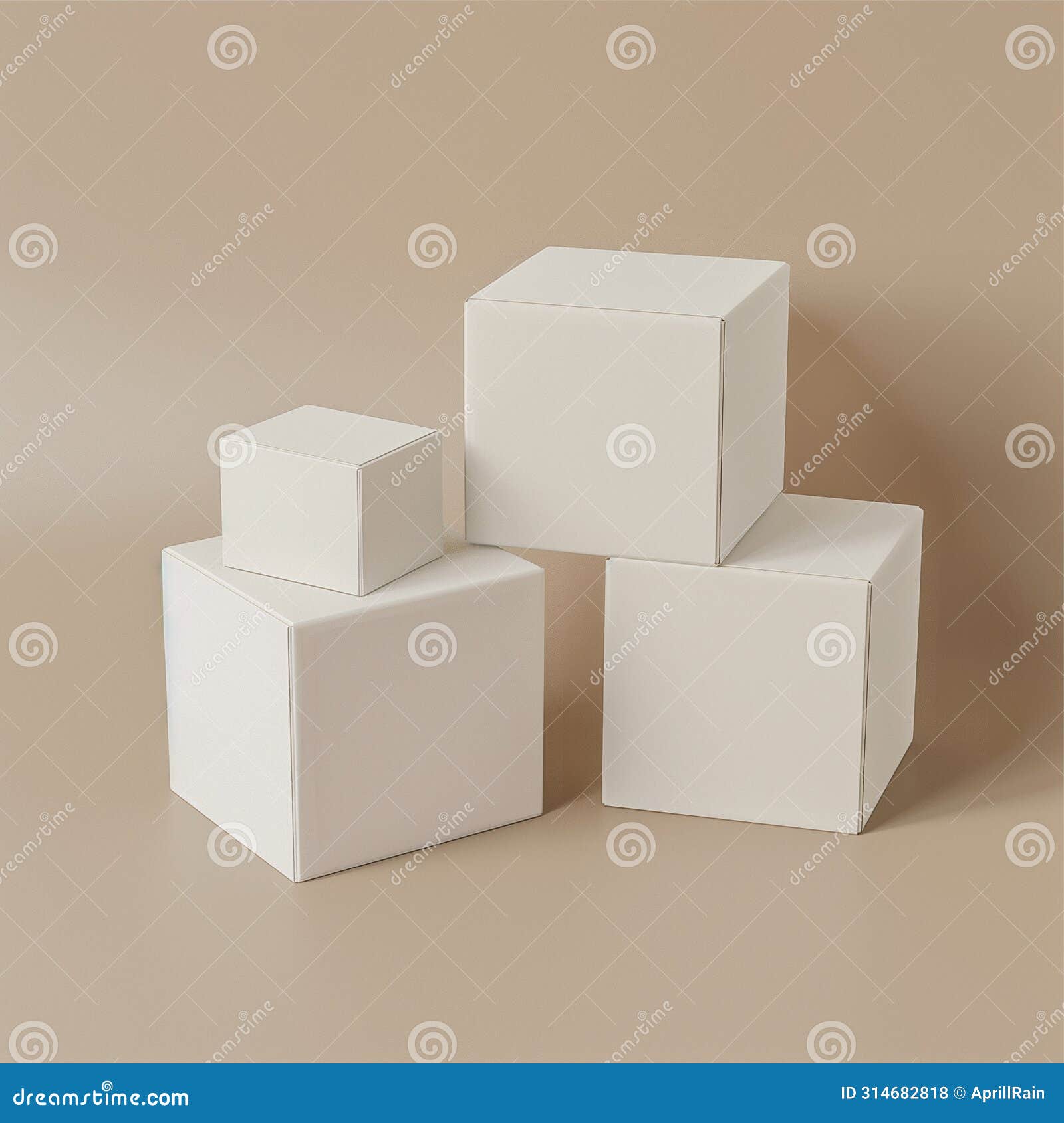 Simple Boxes on a Neutral Background. Shopping, Sales Stock Photo ...