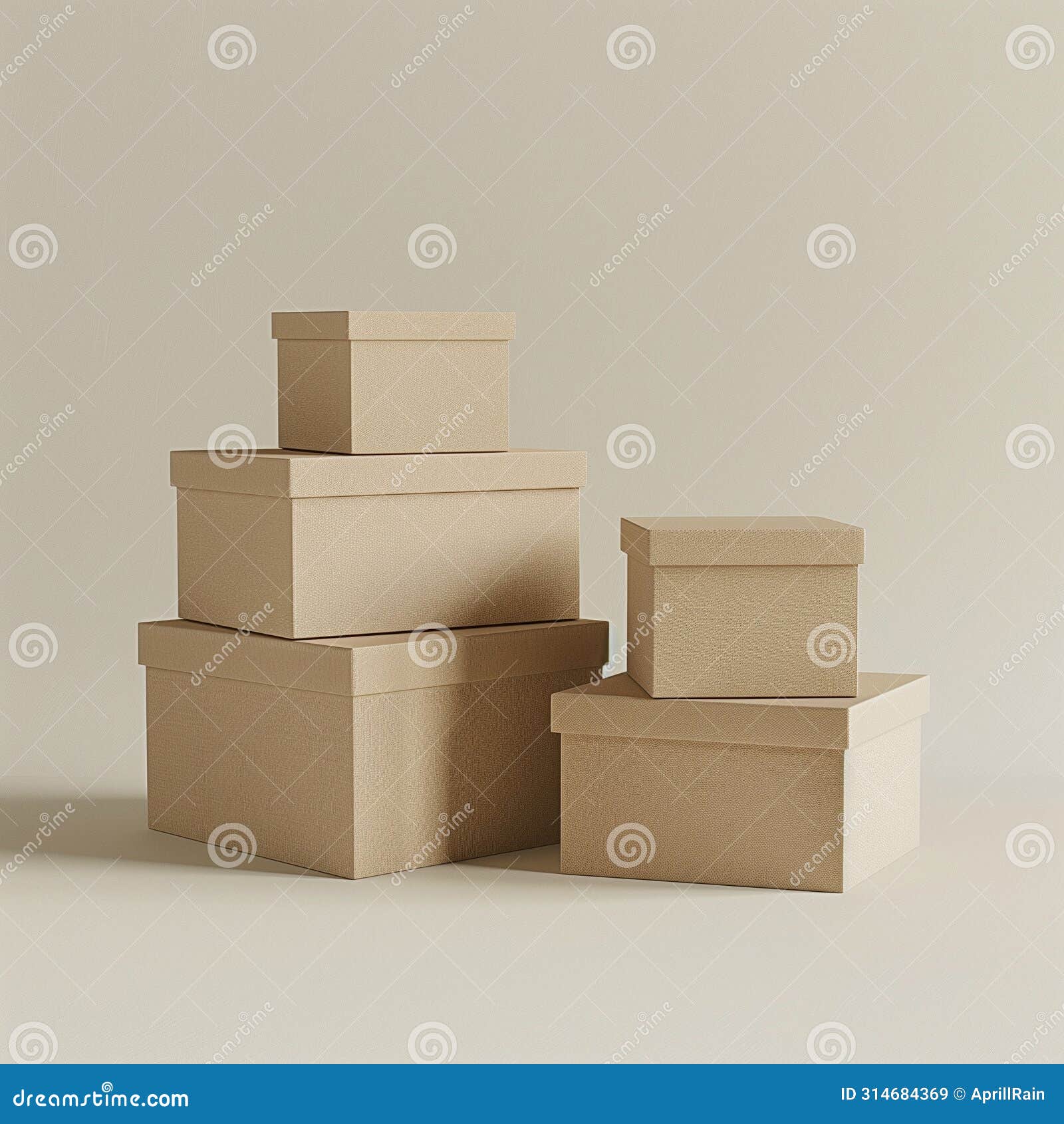 Simple Boxes on a Neutral Background. Shopping, Sales Stock Image ...