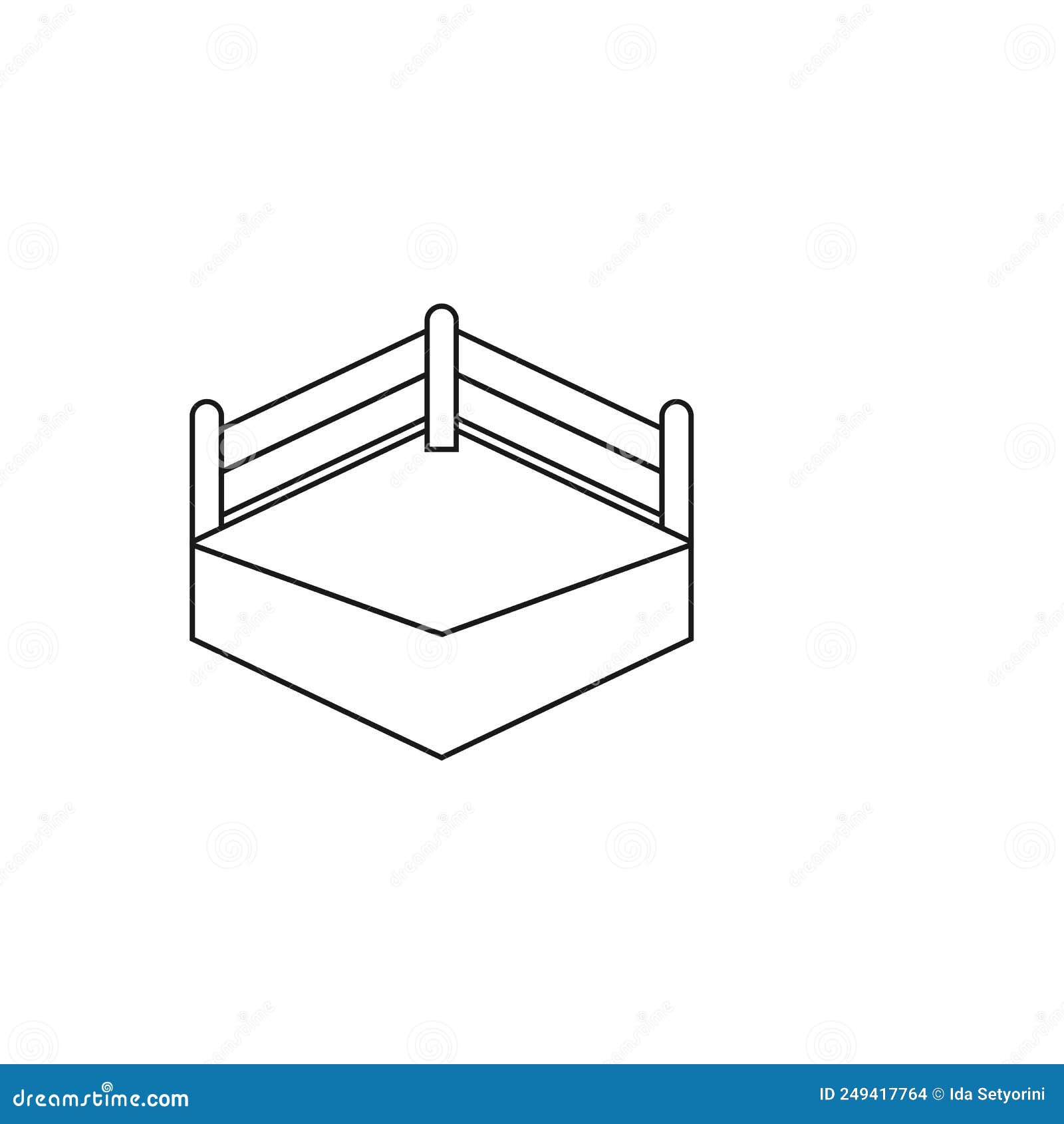 Simple Boxing Ring Icon Illustration Design Stock Illustration ...