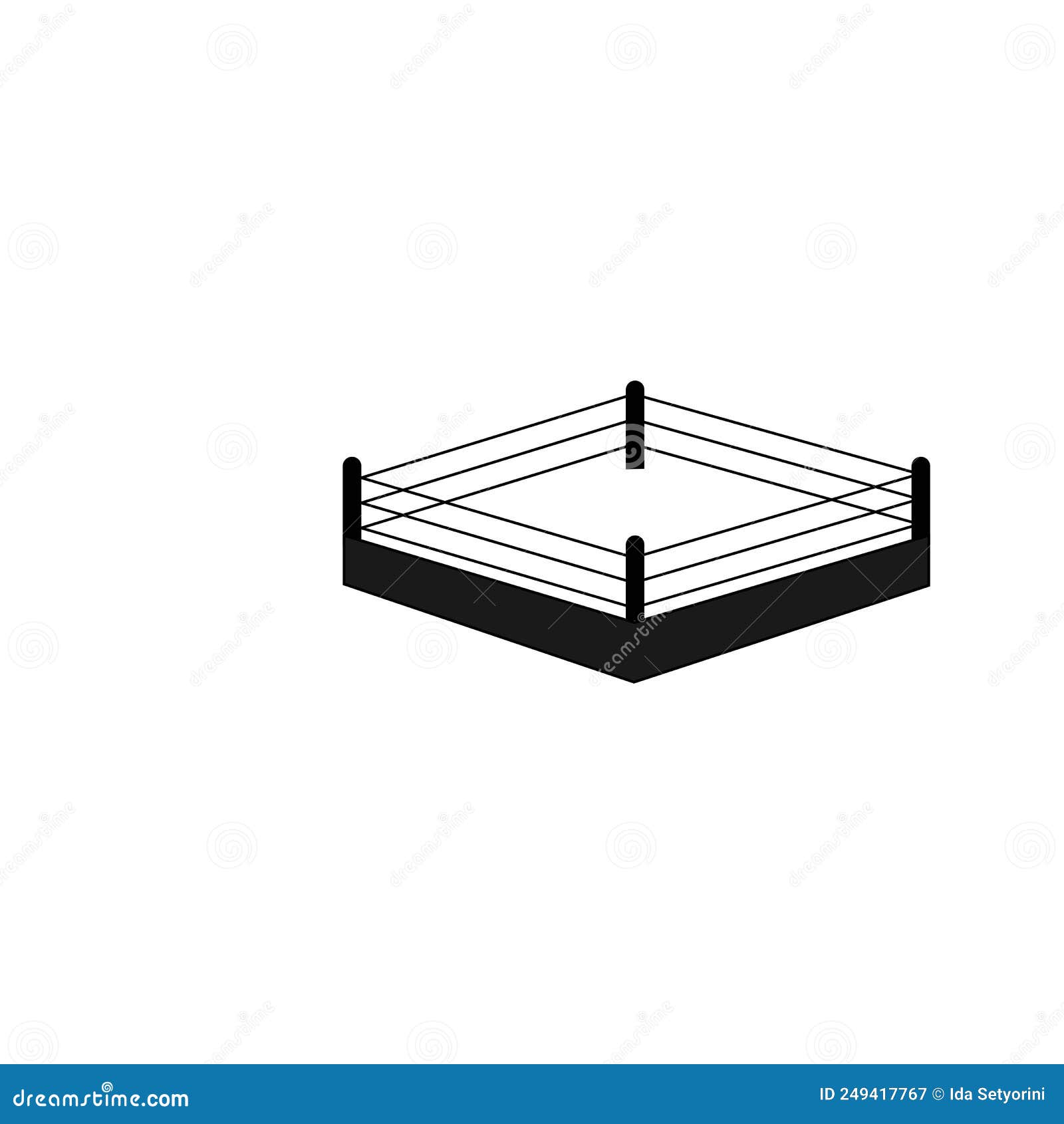 Simple Boxing Ring Icon Illustration Design Stock Illustration ...
