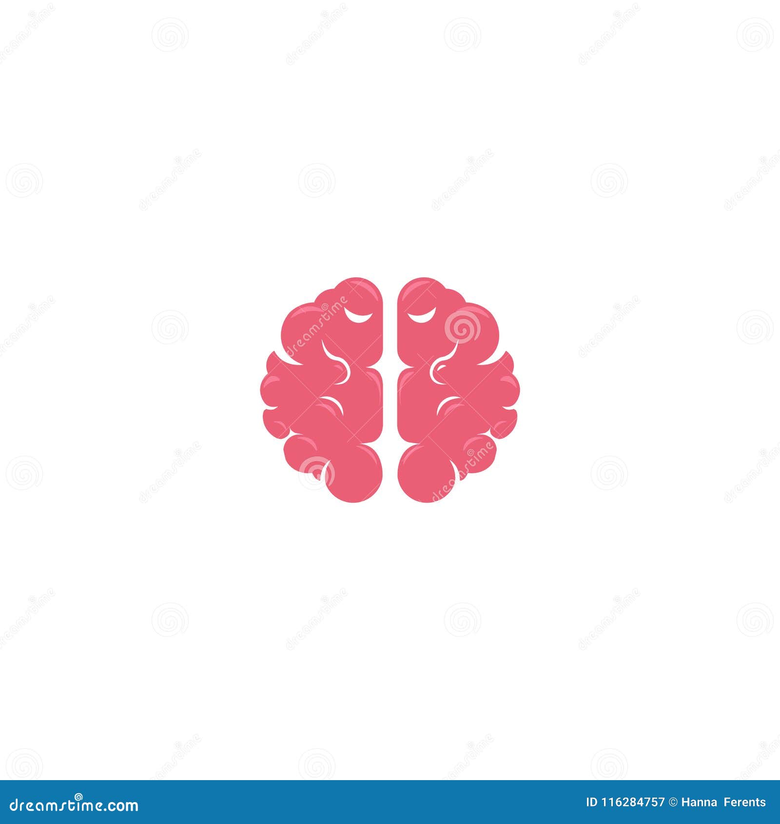 Simple Brain Creative Logo. Logotype Concept Stock Vector ...