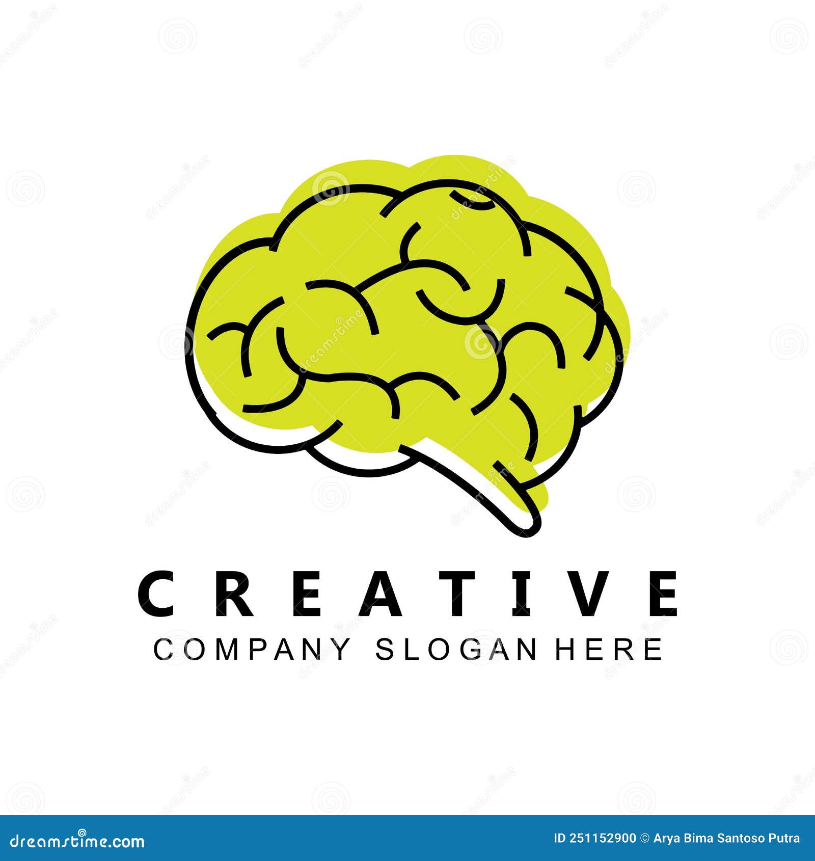 Simple Brain Icon Design Vector Stock Vector - Illustration of logo ...