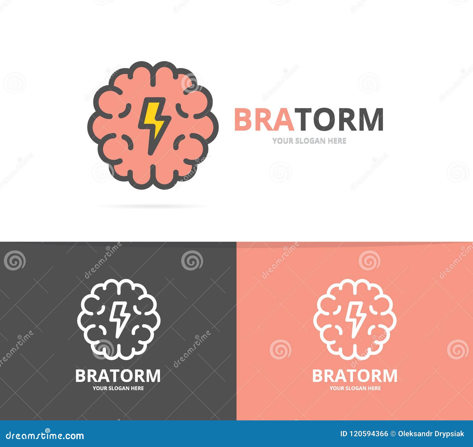 Simple Brain and Mind Logo Design Template. Symbol and Sign Vector ...
