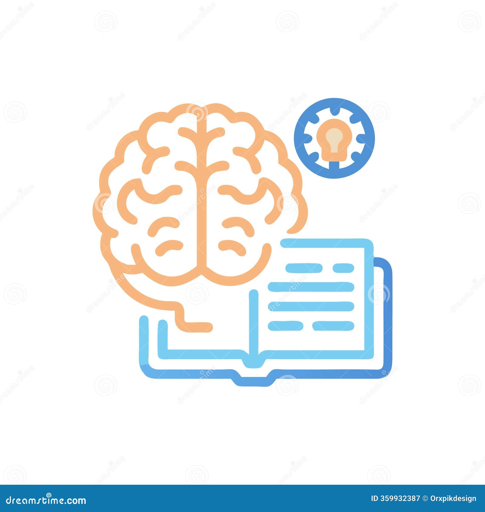 Simple Brain Training Icon for Educational Use Stock Illustration ...