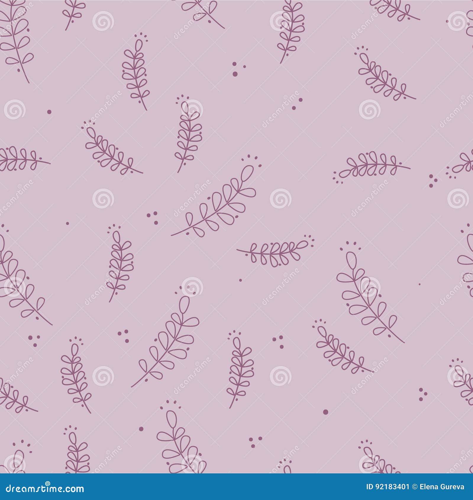 Simple Branch Seamless Pattern. Stock Vector - Illustration of pattern ...