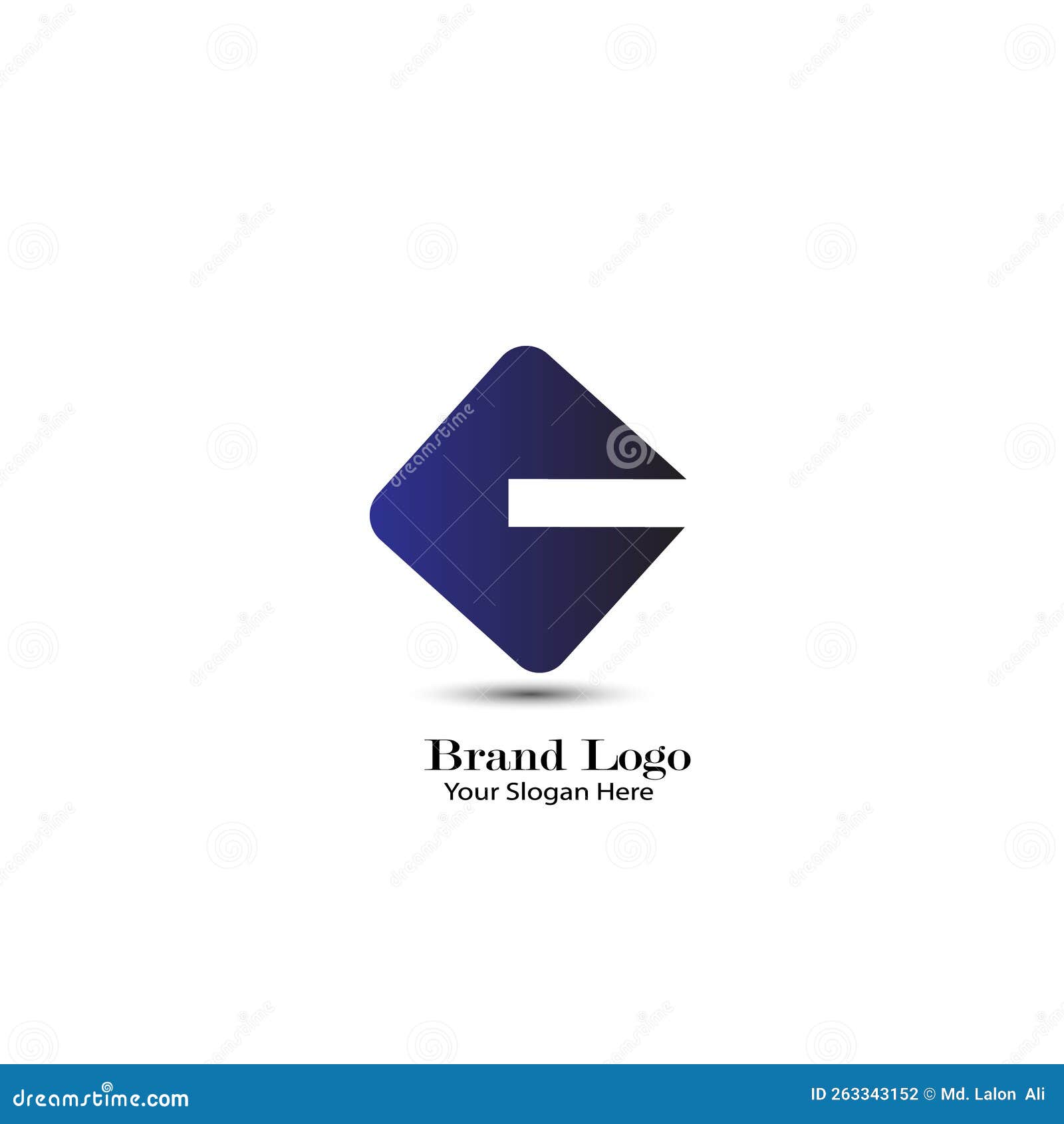 Simple Brand Logo stock vector. Illustration of collection - 263343152