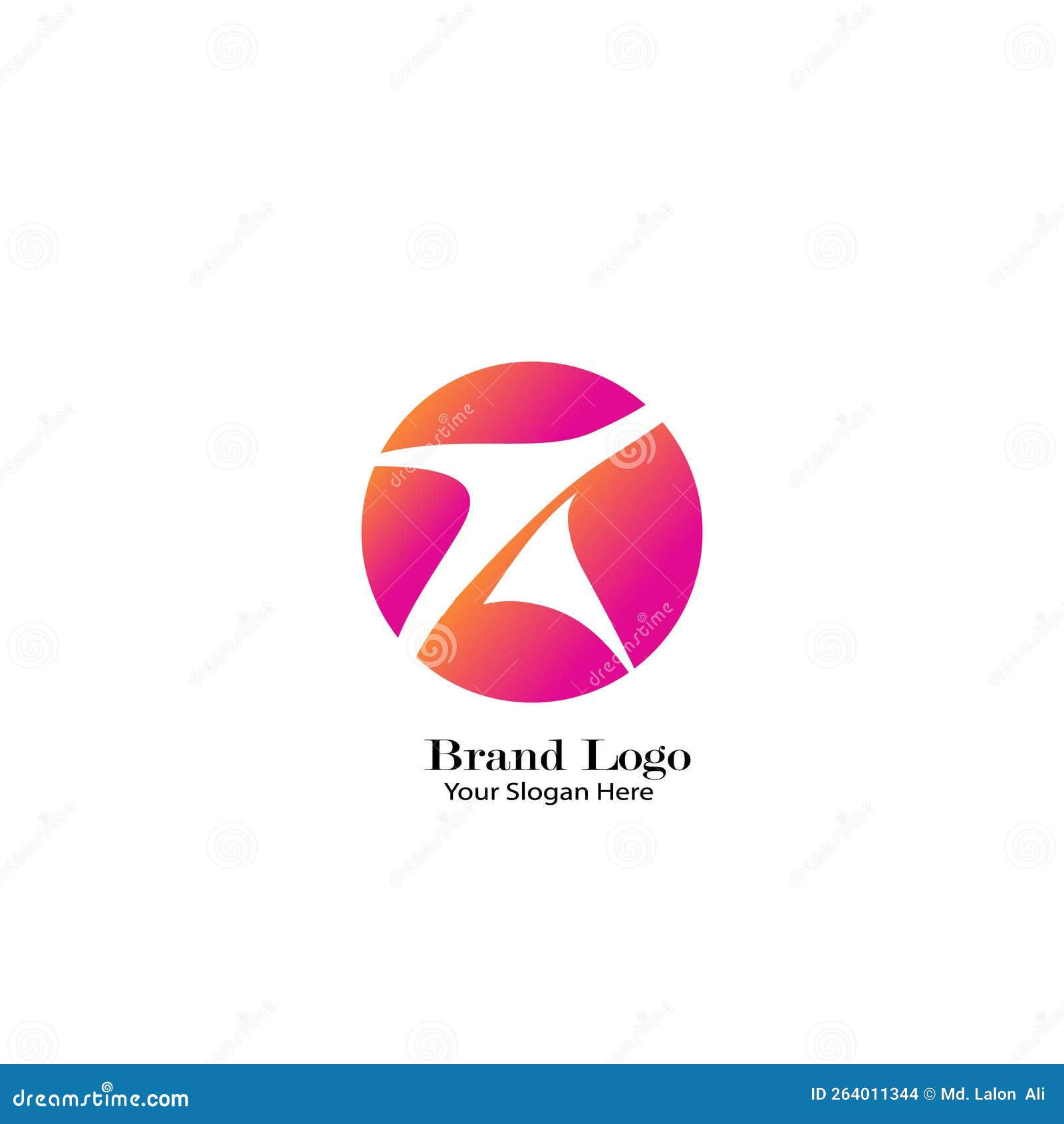 Simple Brand Logo stock vector. Illustration of media - 264011344