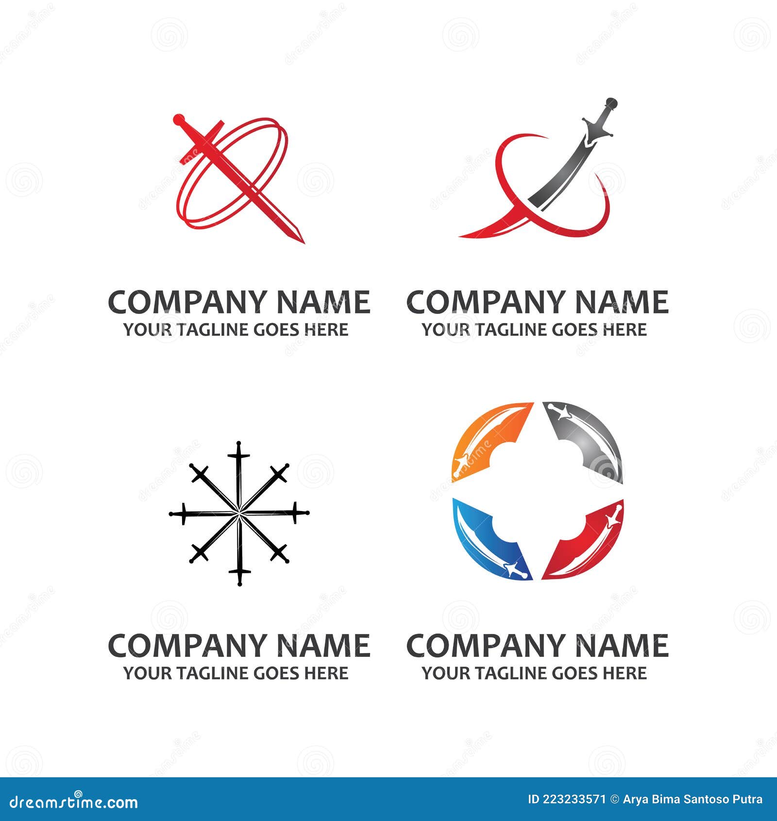 Simple Brave Sword Vector Logo Stock Photography | CartoonDealer.com ...