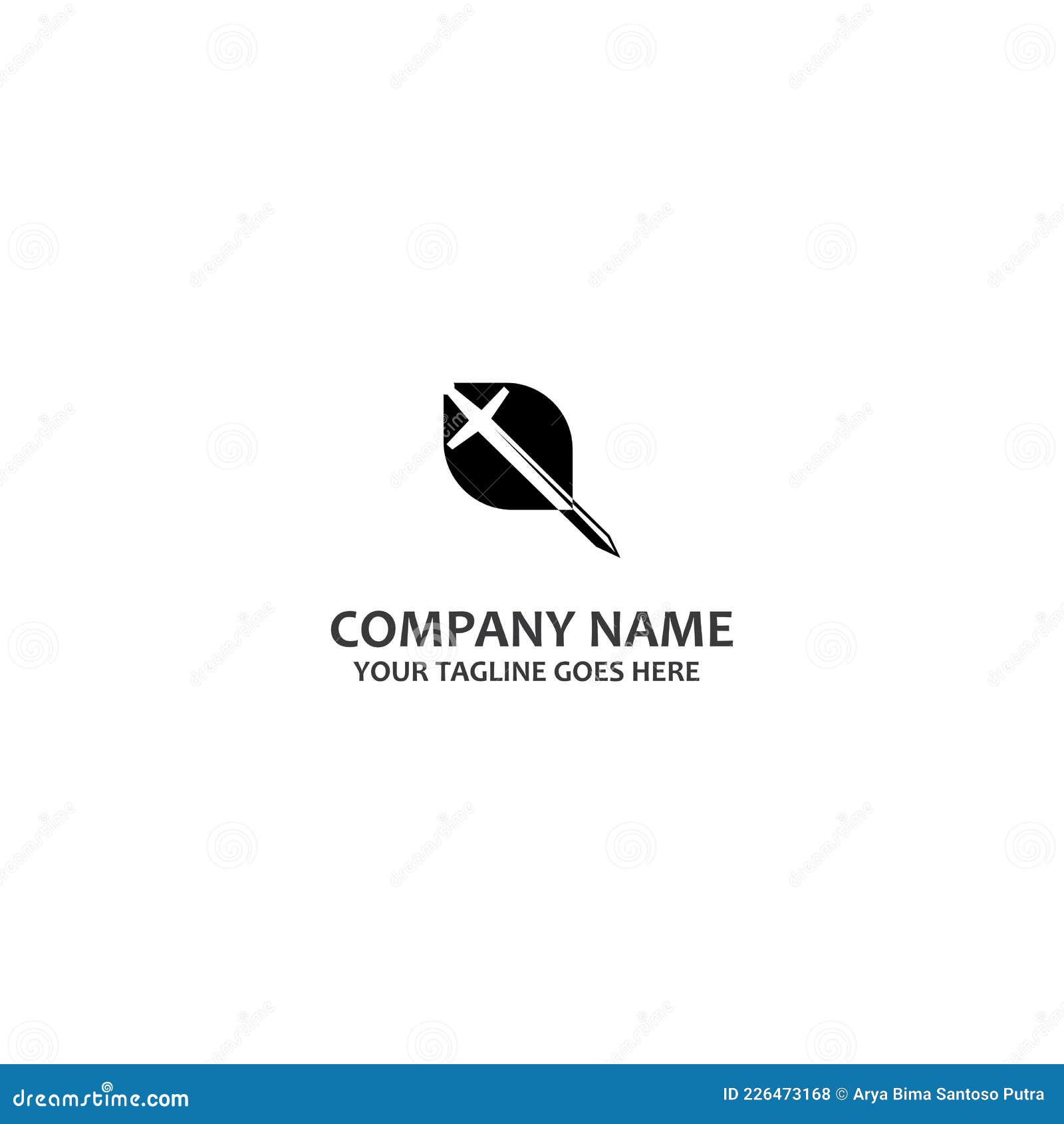 Simple Brave Sword Vector Logo Stock Illustration - Illustration of ...
