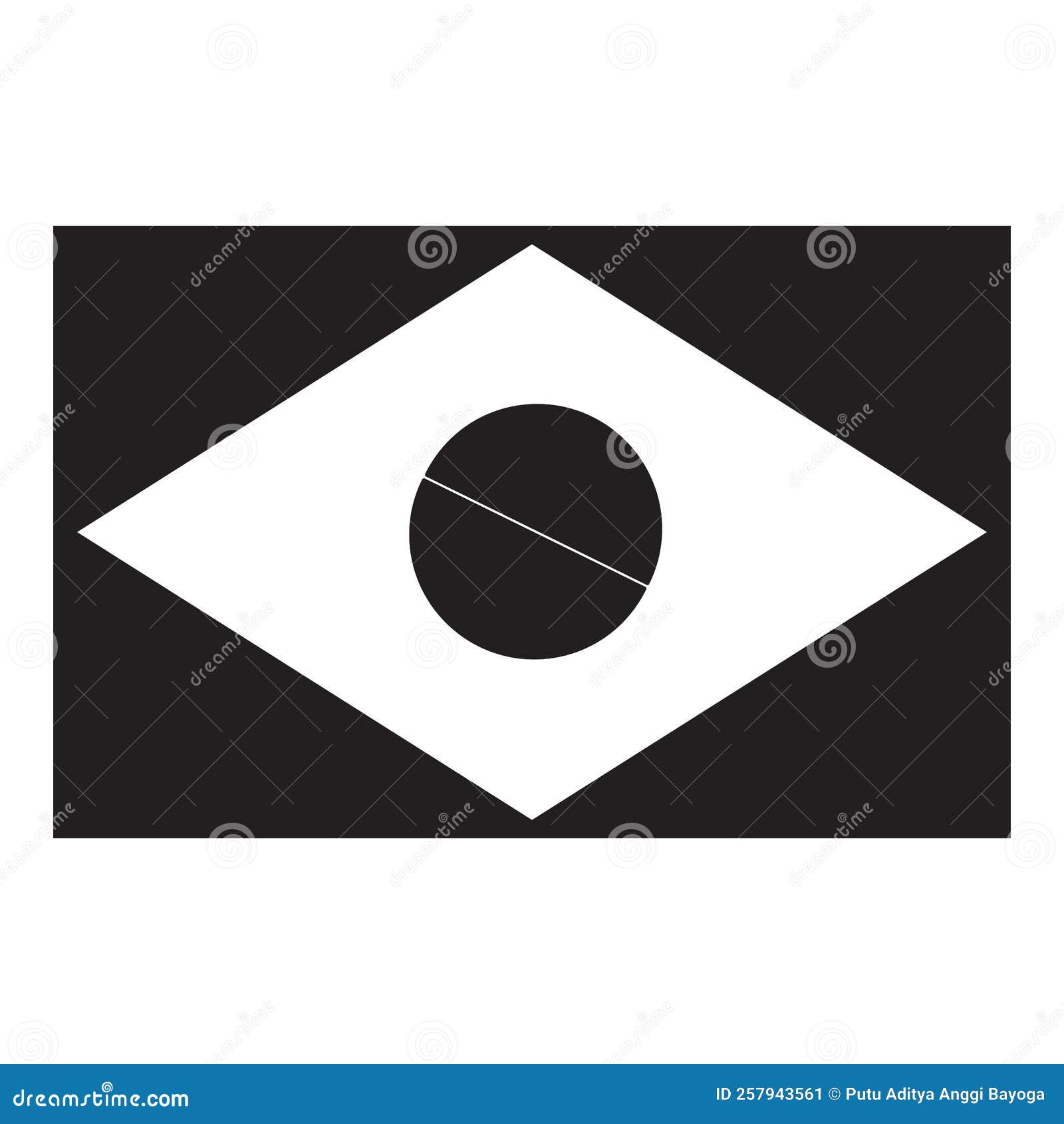 Simple brazil flag stock vector. Illustration of icon - 257943561