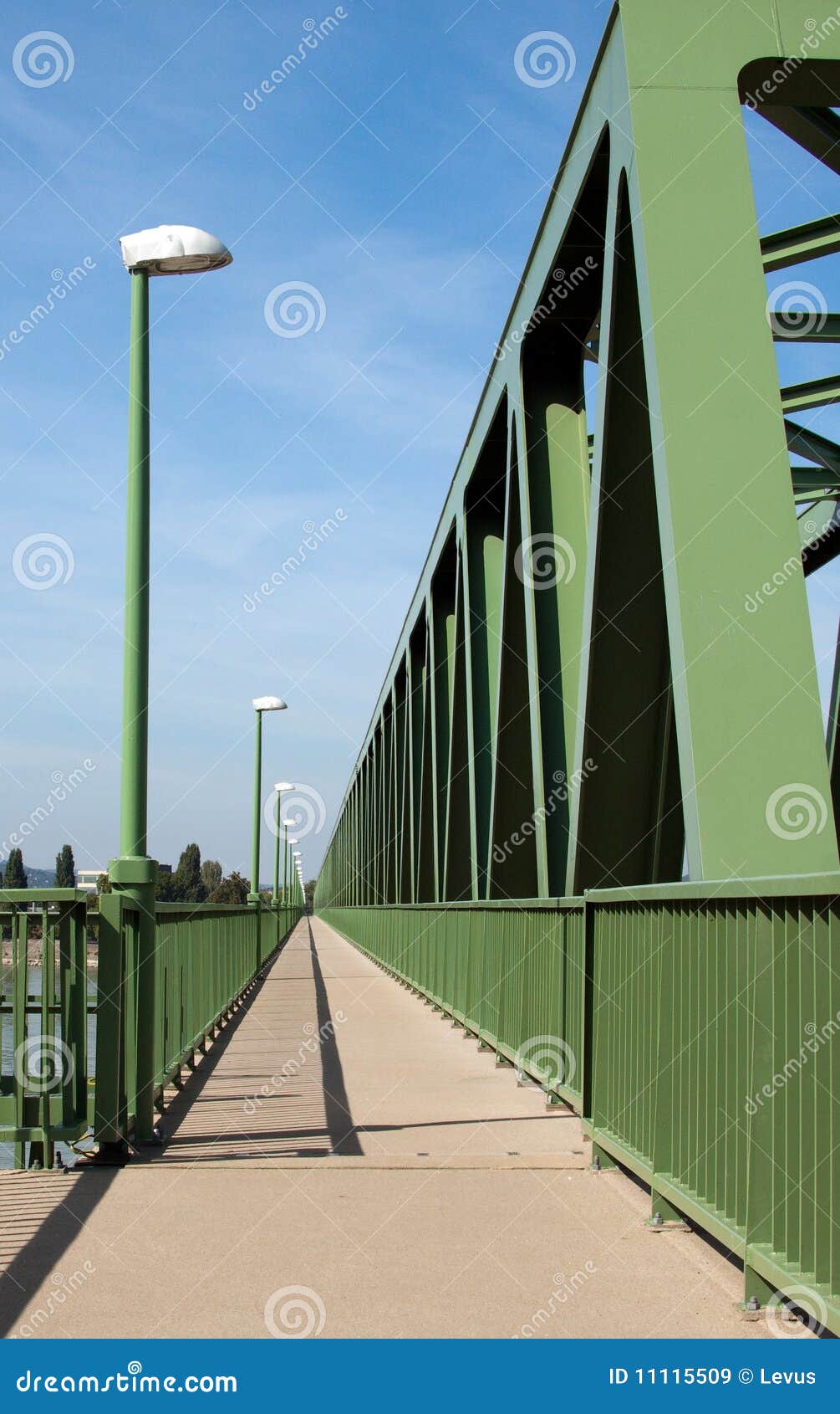 Simple bridge stock image. Image of walking, lamppost - 11115509
